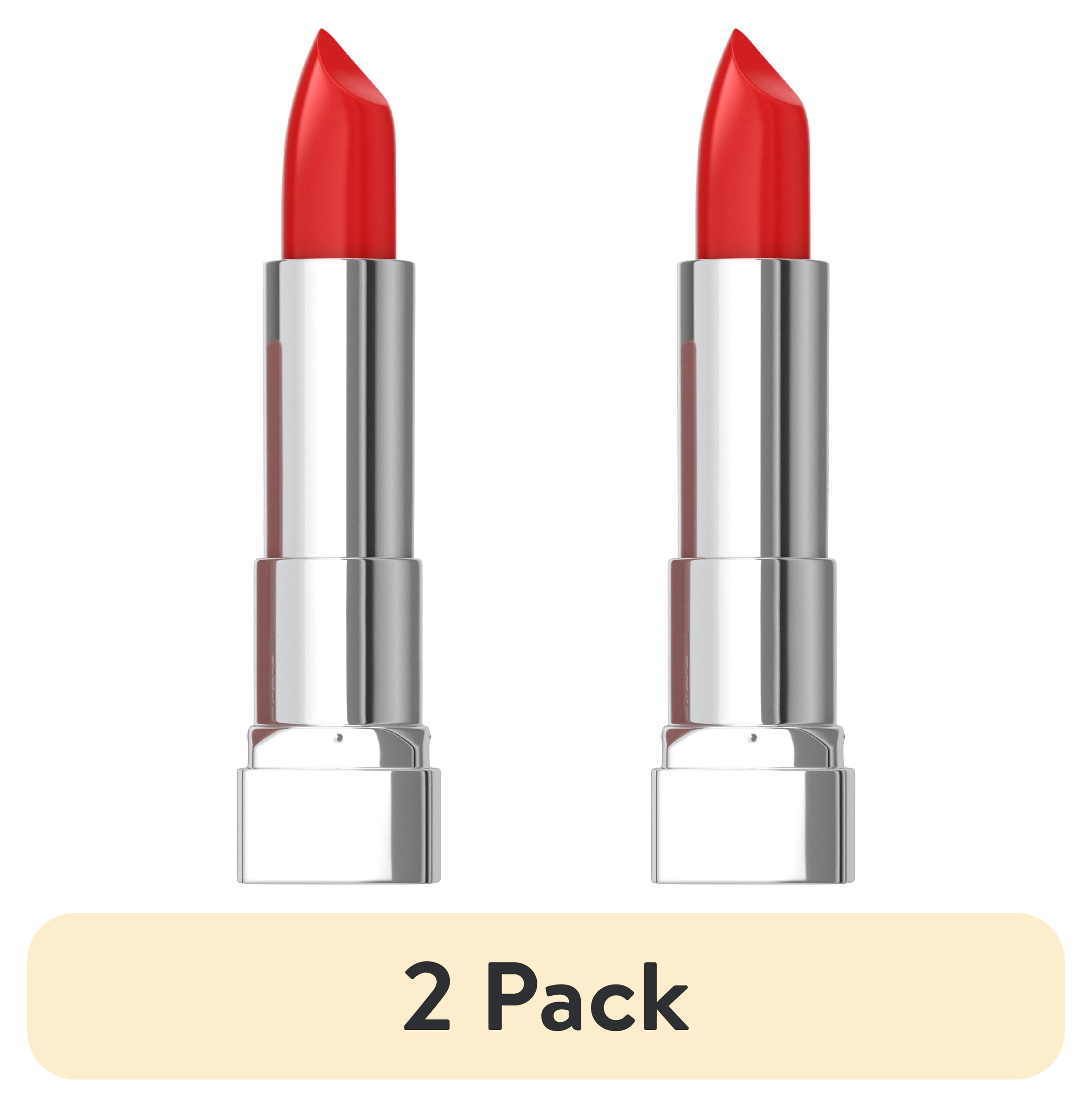 (2 pack) Maybelline Color Sensational Cream Finish Lipstick, Red ...