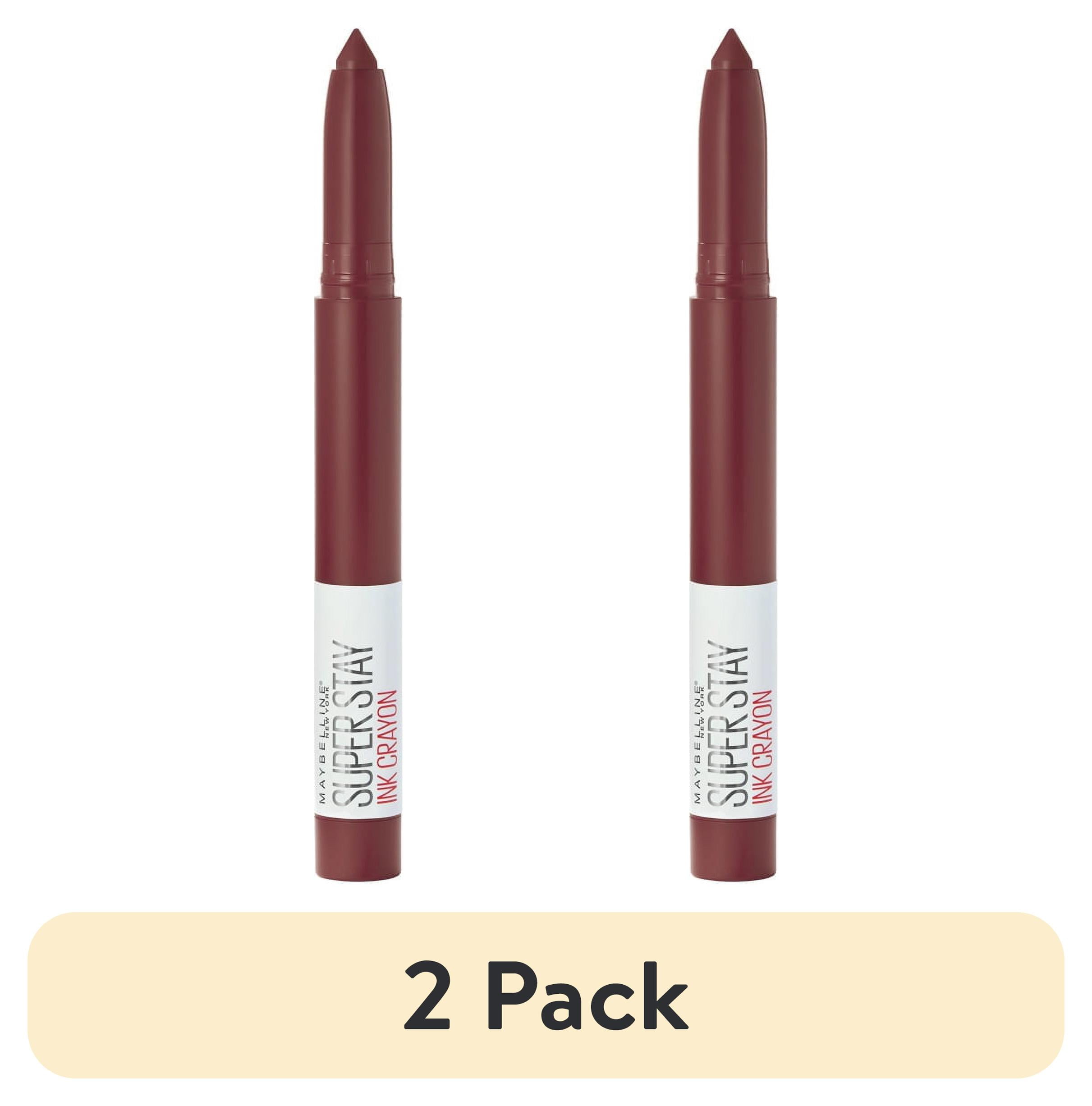 (2 pack) Maybelline SuperStay Ink Crayon Matte Lipstick, Live On The ...