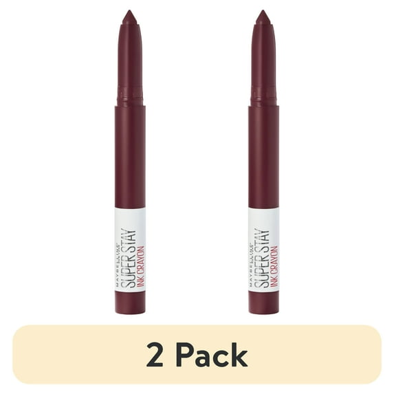 (2 pack) Maybelline SuperStay Ink Crayon Matte Lipstick, Settle For More - Walmart.com