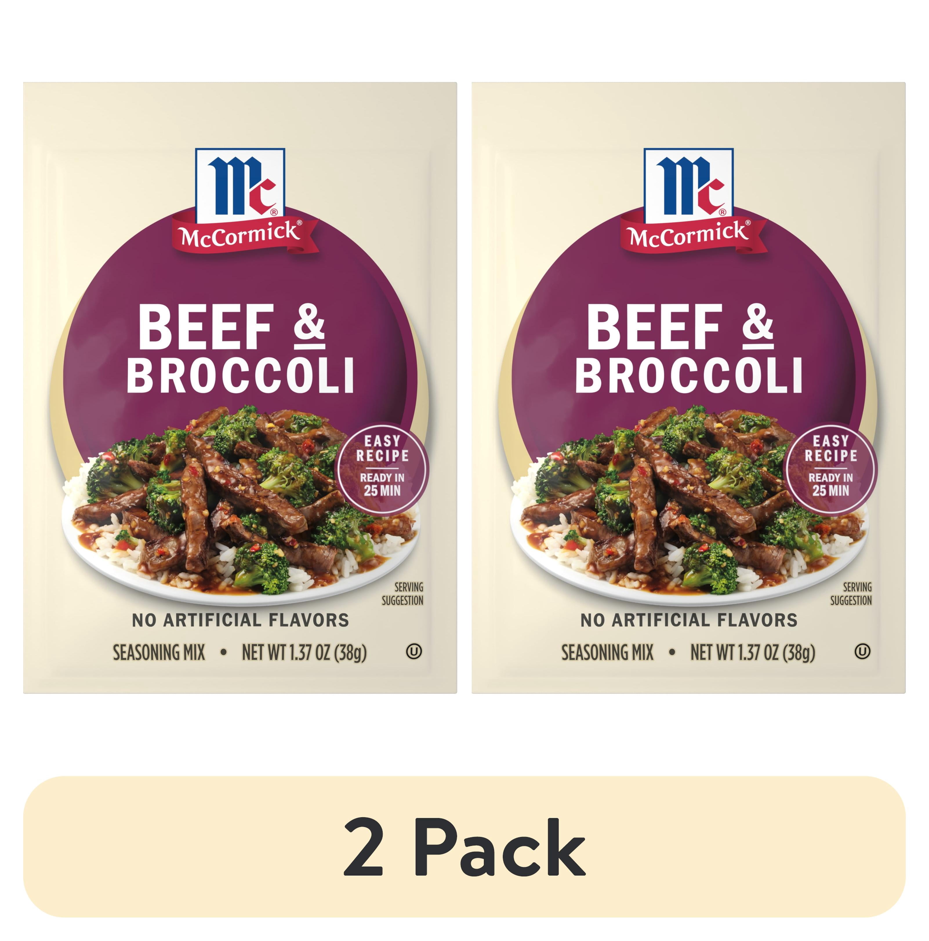 (2 pack) McCormick Beef Broccoli Seasoning Mix, 1.37 oz Packet ...
