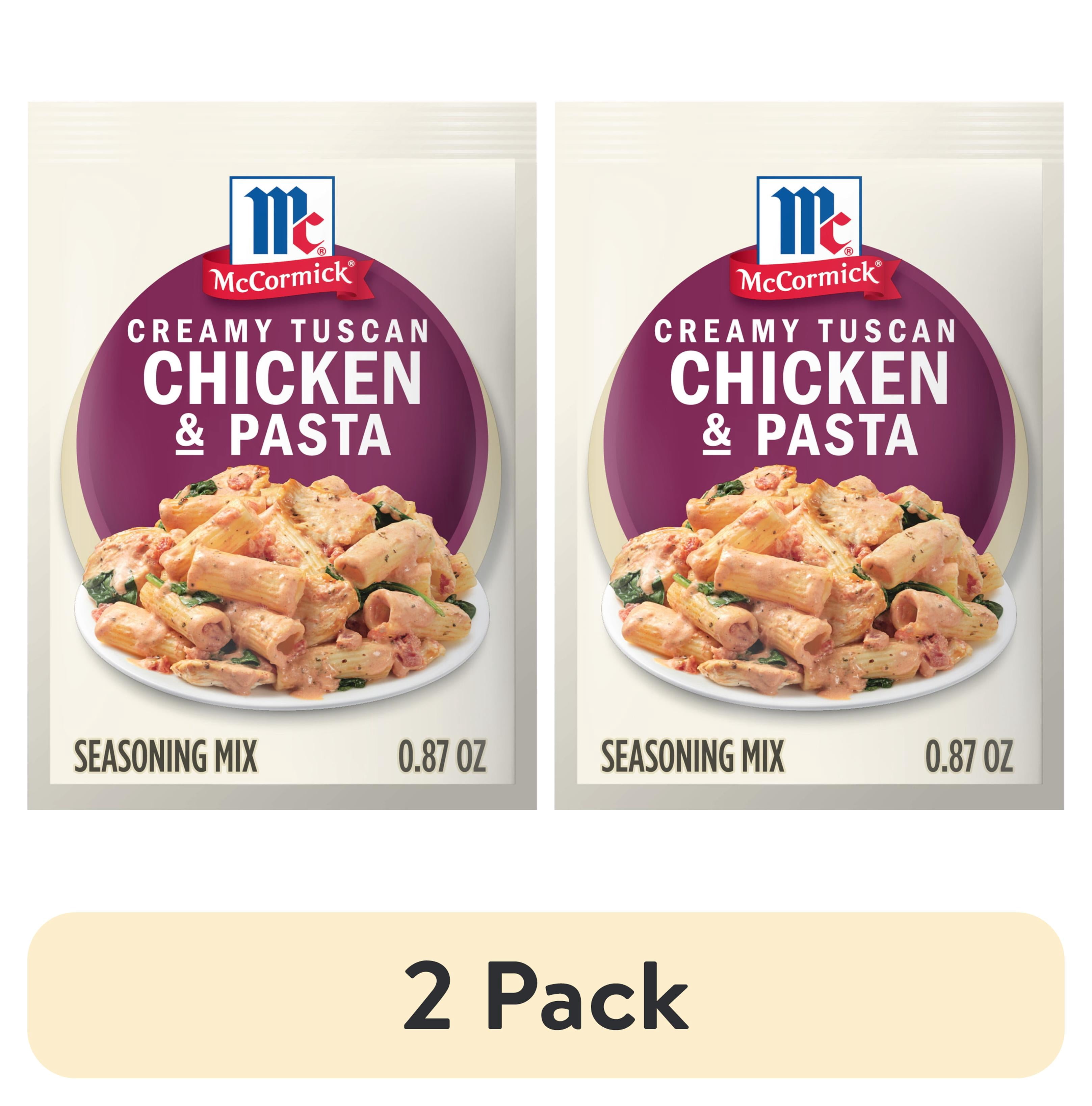 (2 pack) McCormick Creamy Tuscan Chicken & Pasta Seasoning Mix, 0.87 oz ...