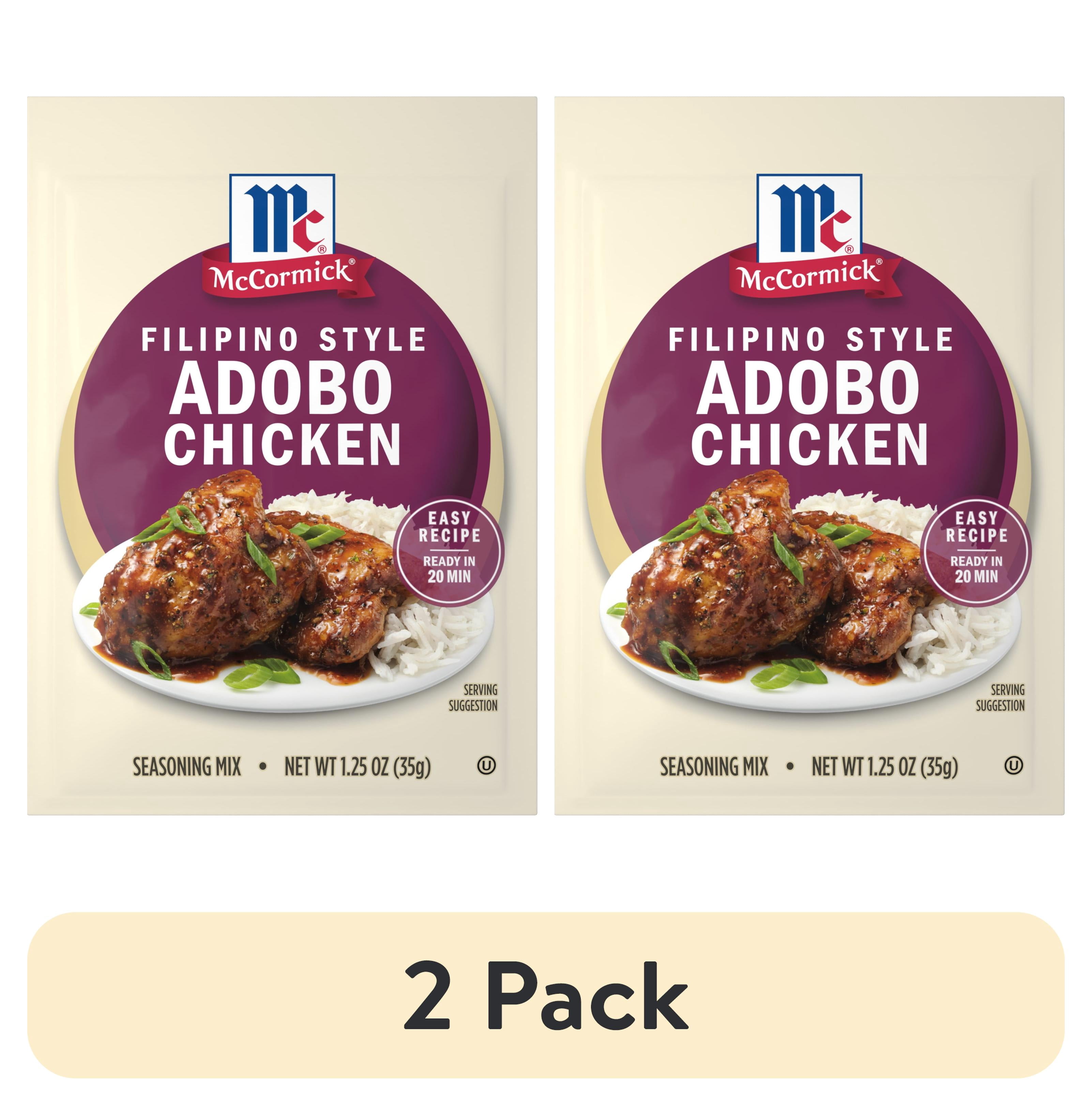 (2 pack) McCormick Filipino Style Chicken Adobo Seas, 1.25 oz Packet ...