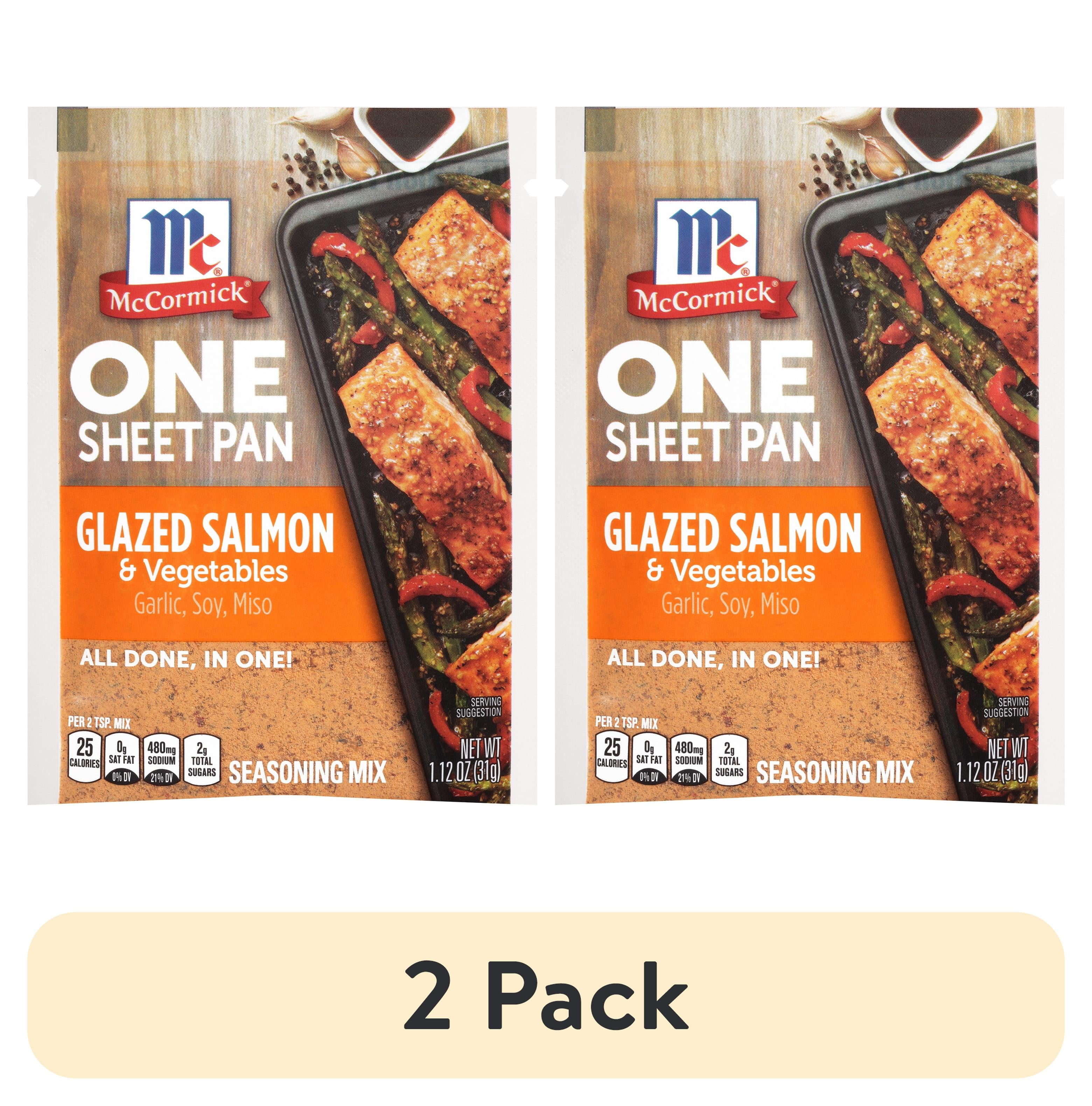 (2 pack) McCormick Glazed Salmon & Vegetables One Sheet Pan Seasoning ...