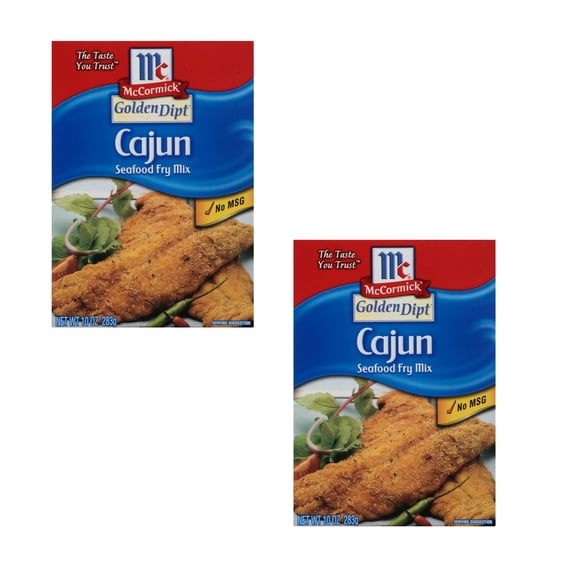 (2 pack) McCormick Golden Dipt Cajun Style Seafood Fry Mix, 10 oz Box ...