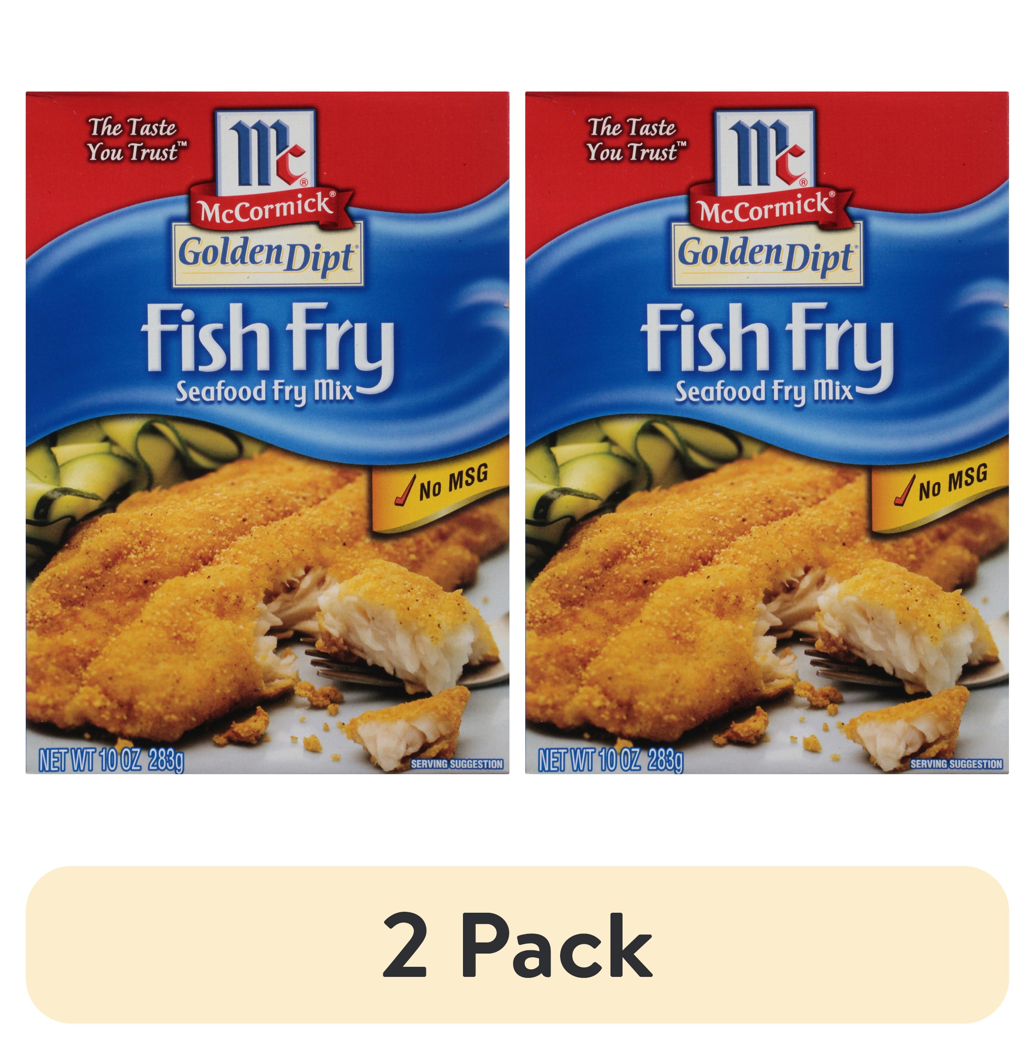 (2 pack) McCormick GOLDEN DIPT Fish Fry Seafood Fry Mix, 10.0 oz Box ...