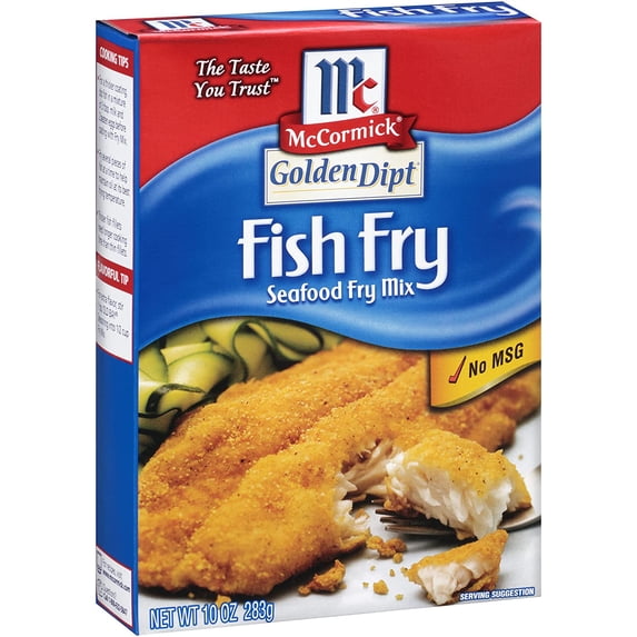 2 pack McCormick Golden Dipt Fish Fry Seafood Fry Mix, 10 oz - Walmart.com