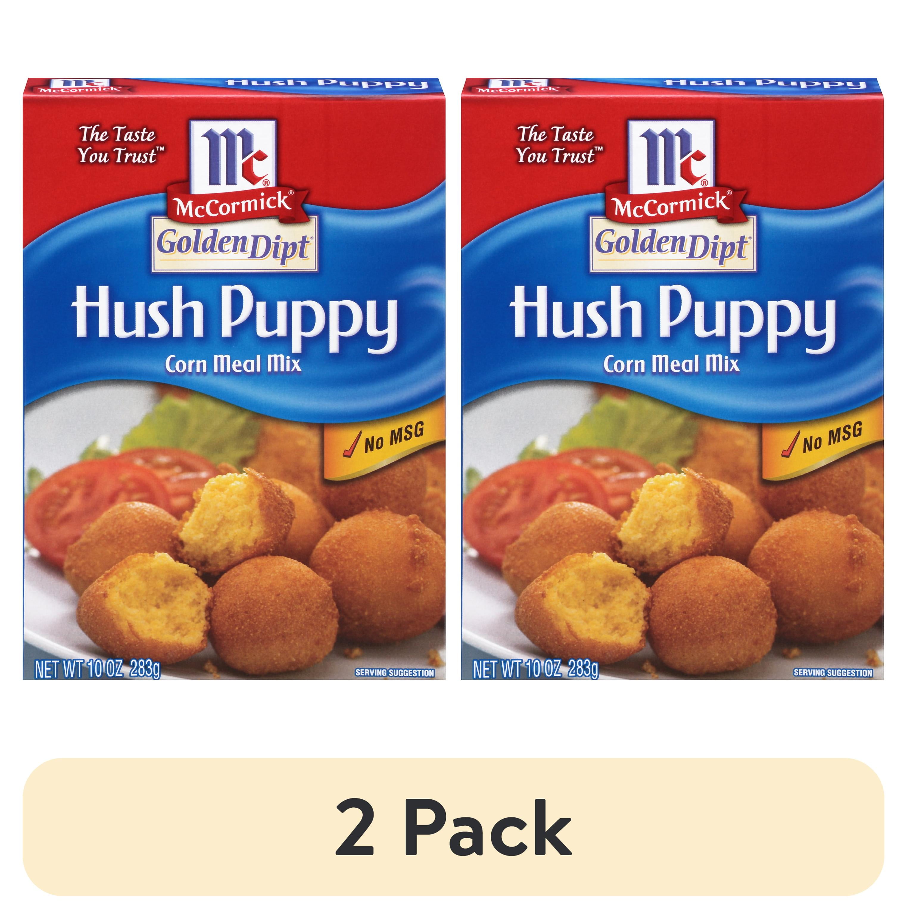 (2 pack) McCormick GOLDEN DIPT Hush Puppy Corn Meal Fry Mix, 10.0 oz ...