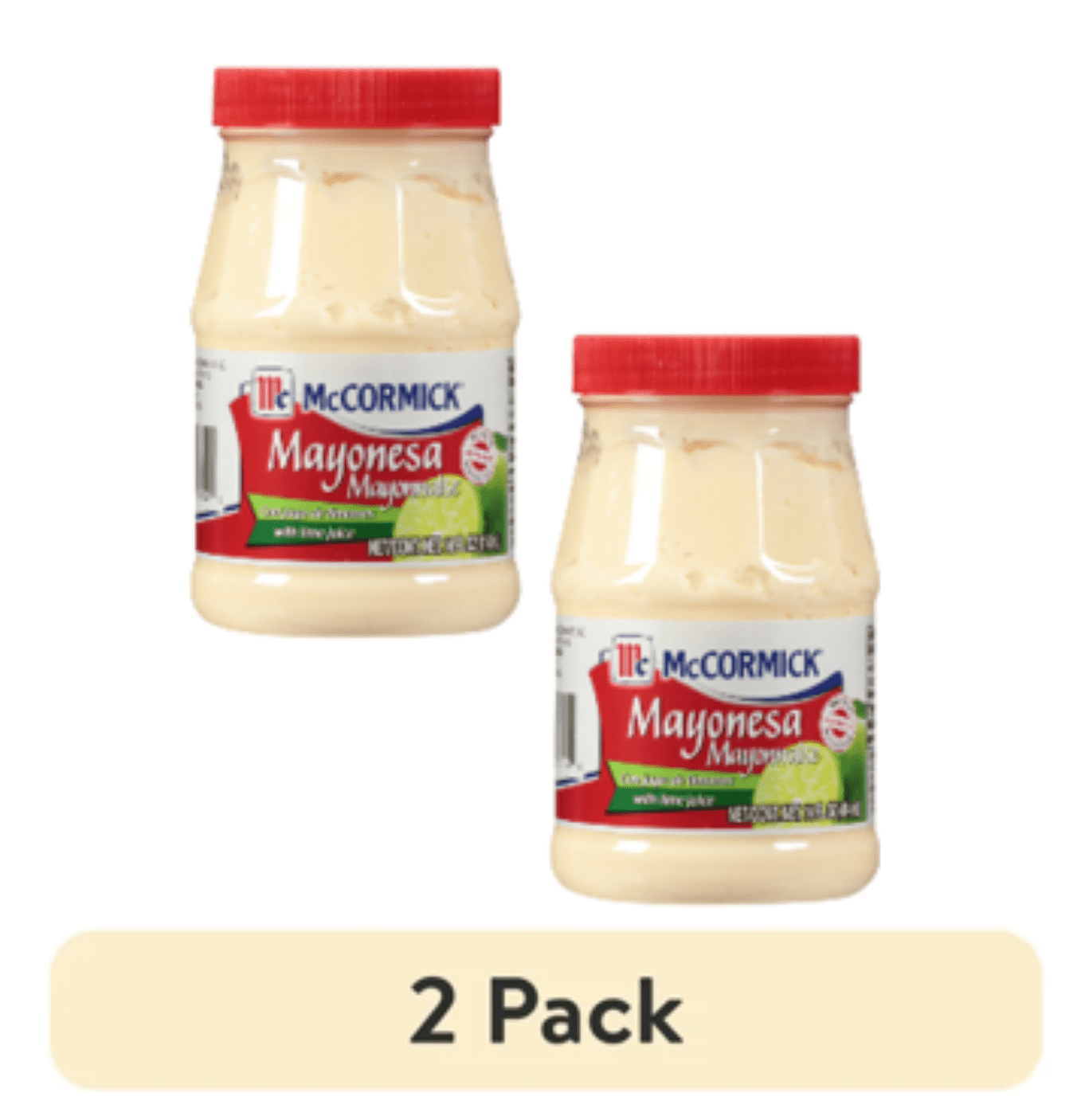 (2 pack) McCormick Mayonesa (Mayonnaise) With Lime Juice, 14 fl oz Jar ...