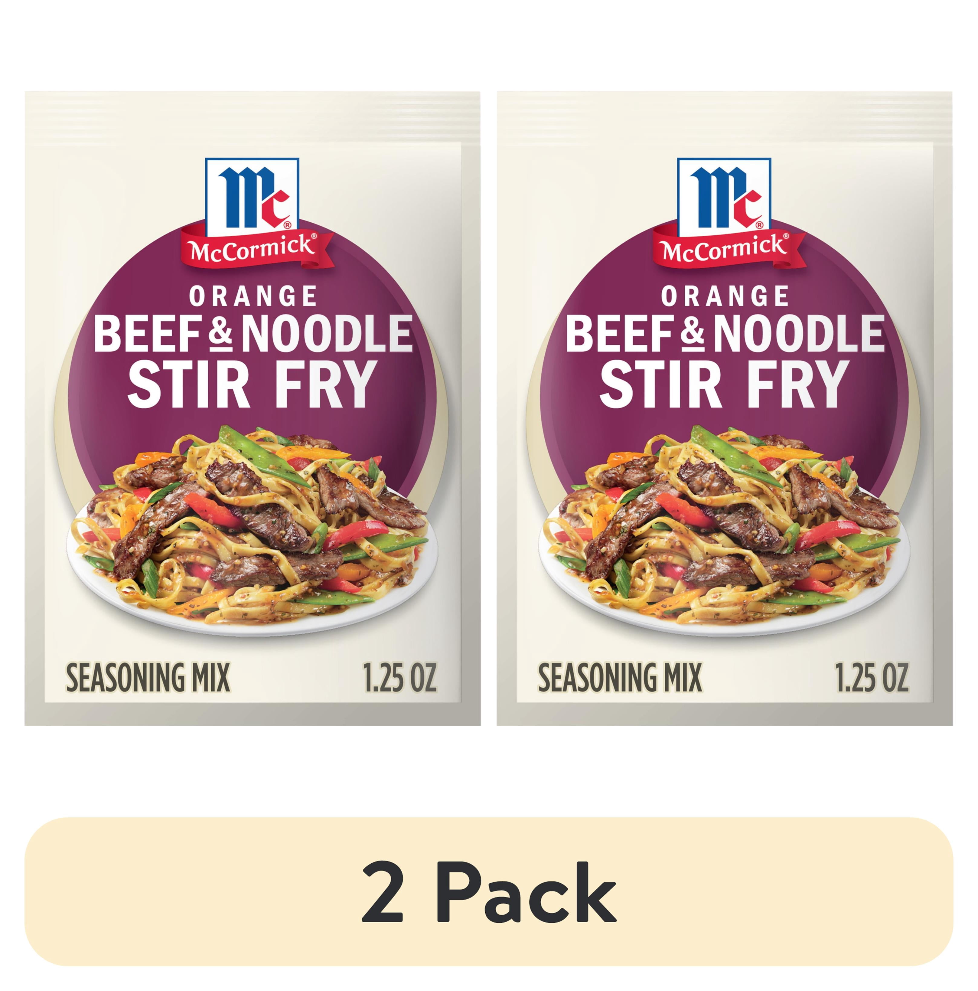 (2 pack) McCormick Orange Beef & Noodle Stir Fry Seasoning Mix, 1.25 oz ...