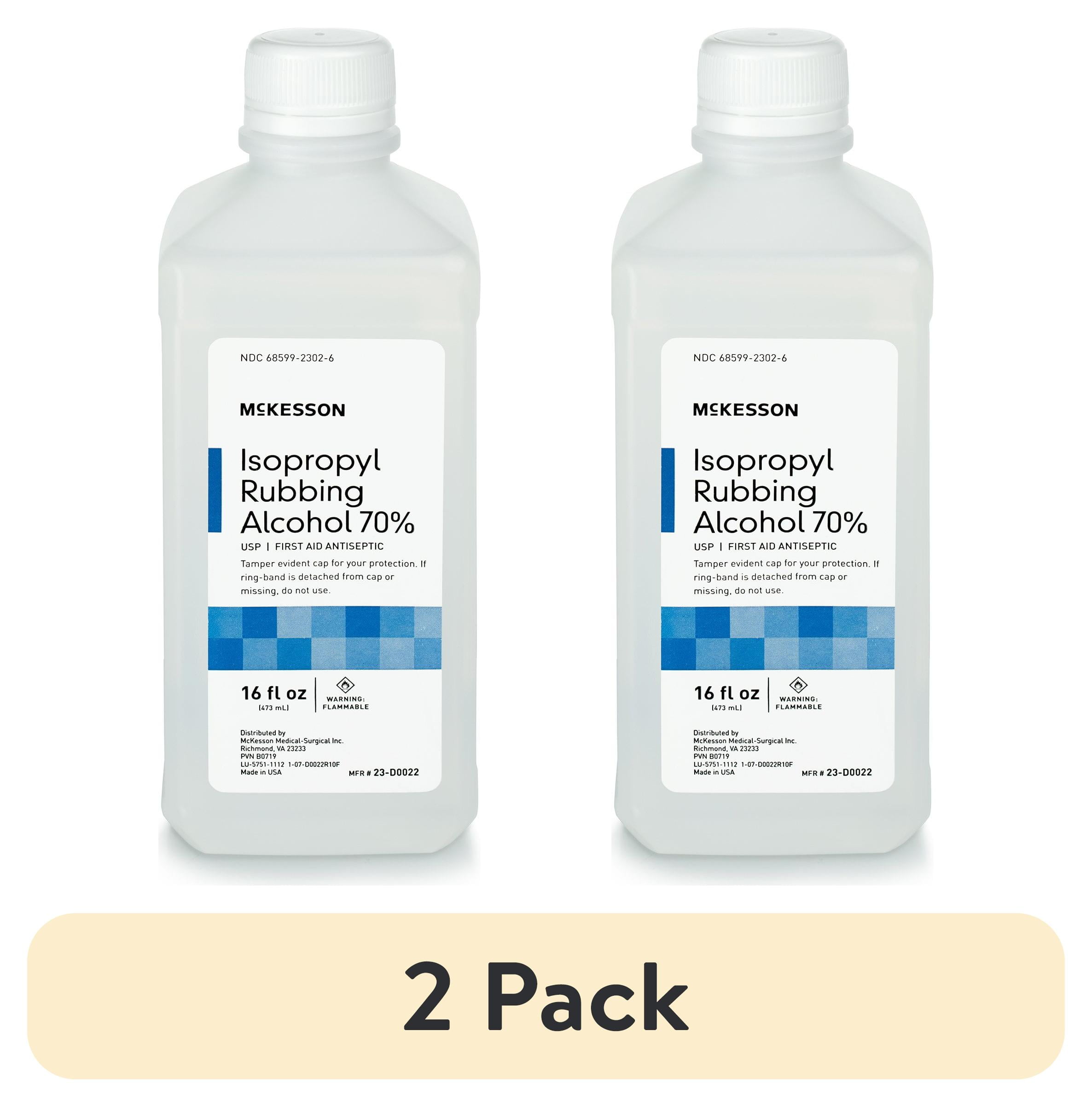 (2 pack) McKesson Isopropyl Rubbing Alcohol - First Aid Antiseptic, 16 ...