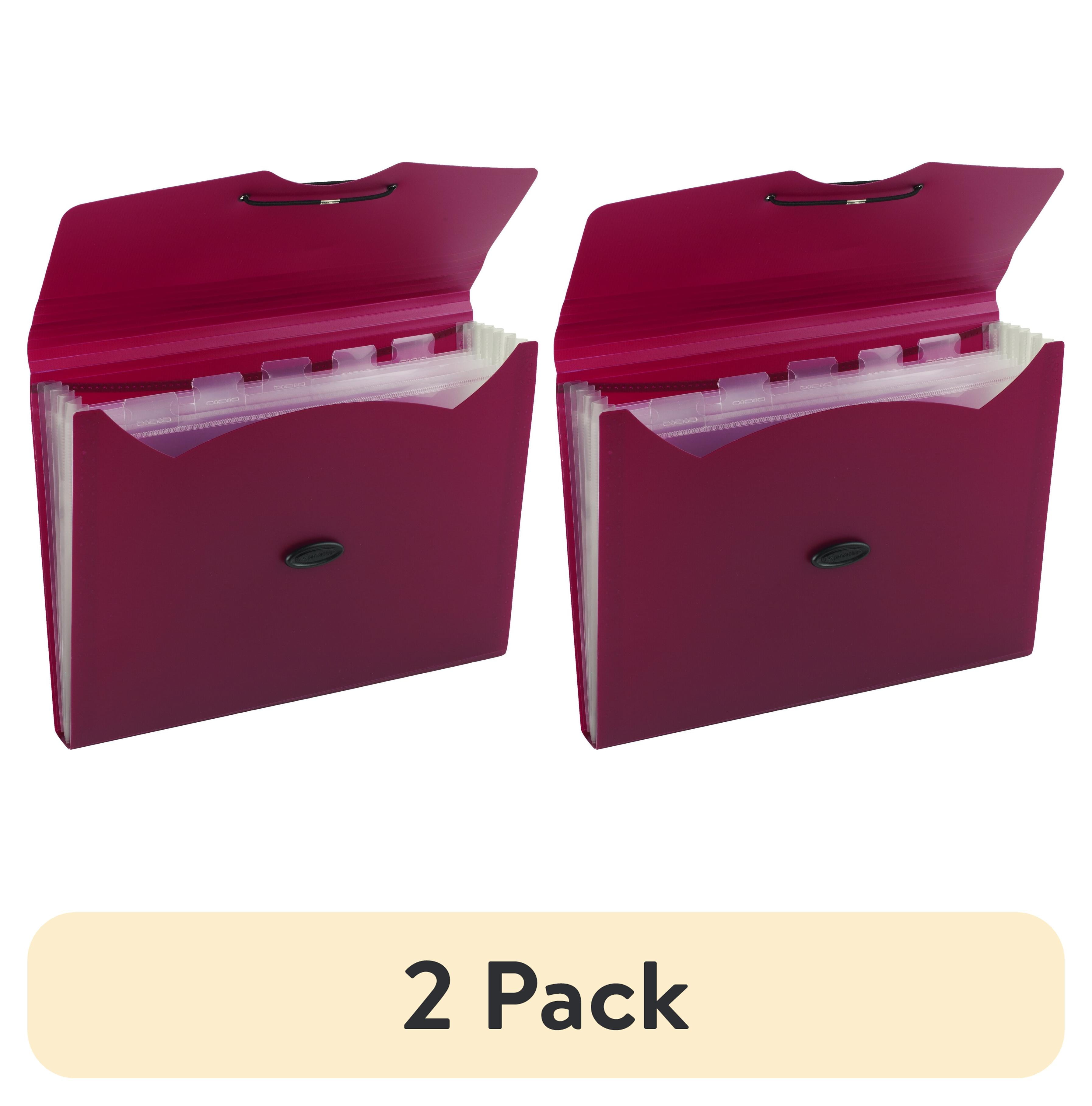 (2 pack) Mead Expandables 6-Pocket Letter File Red - Expanding Files ...