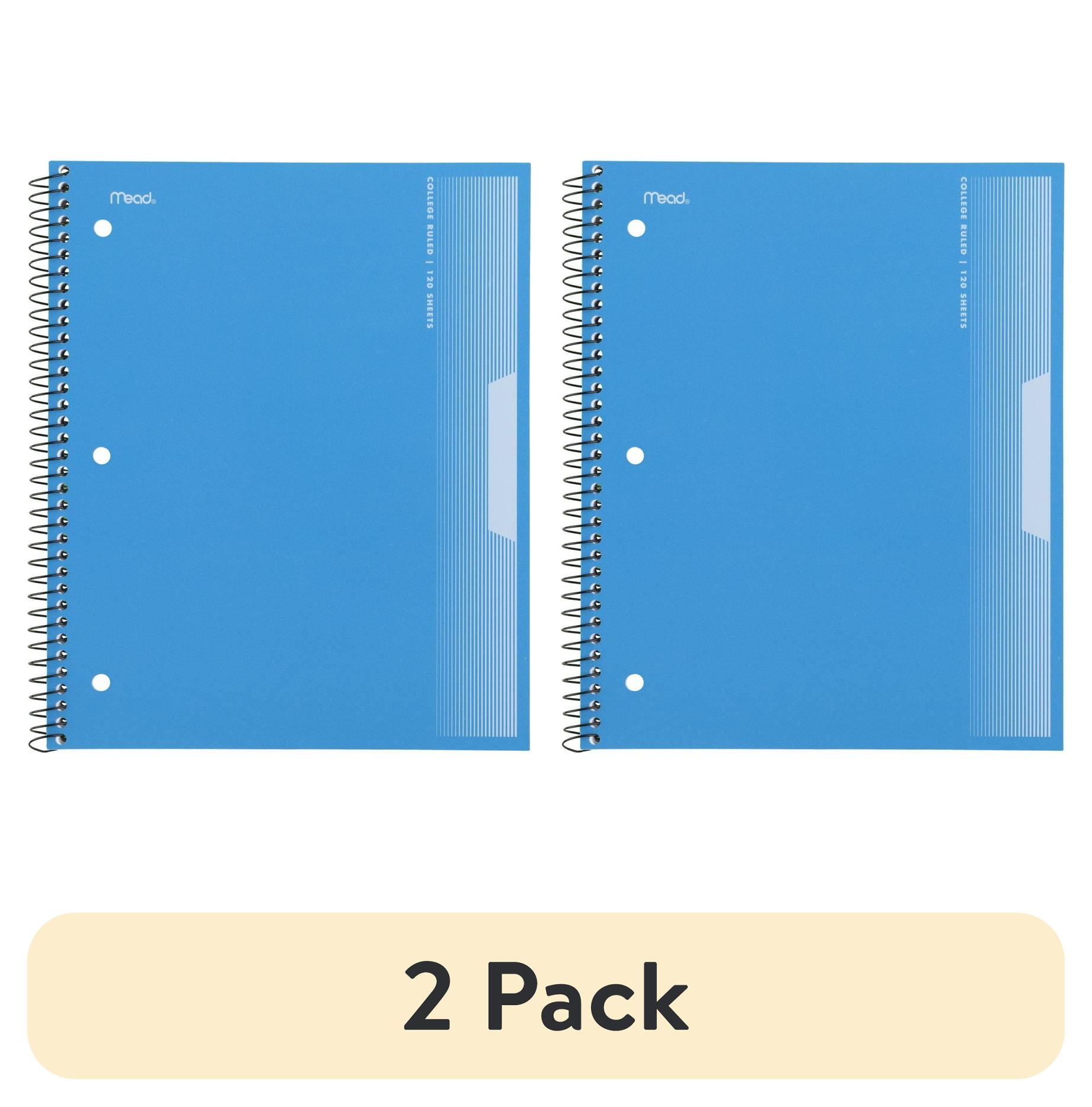 (2 pack) Mead Spiral Notebook, 3 Subject, College Ruled, 8 1/2" x 11 ...
