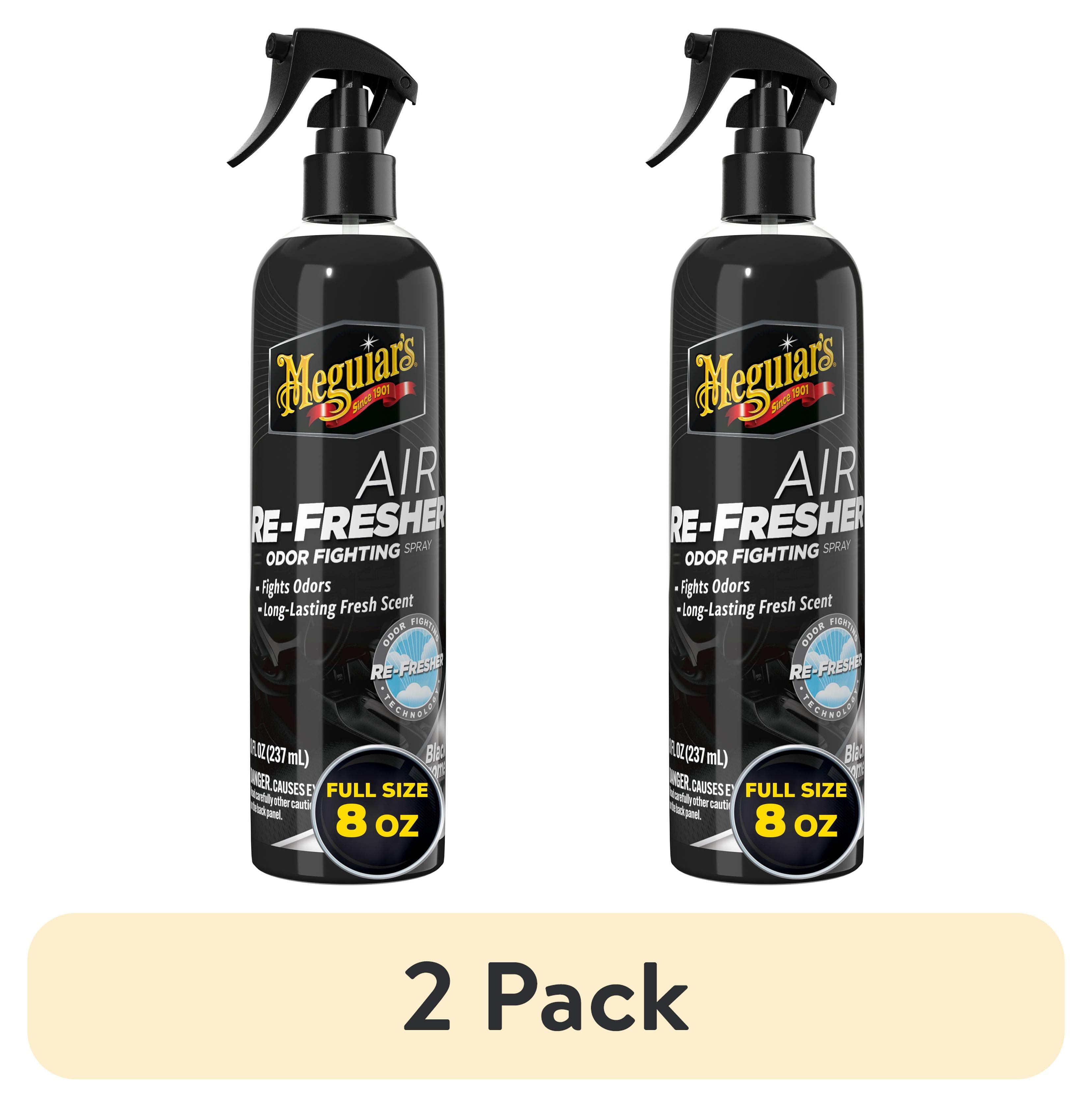 (2 pack) Meguiar’s Air Re-Fresher Odor Fighting Spray - Black Chrome ...