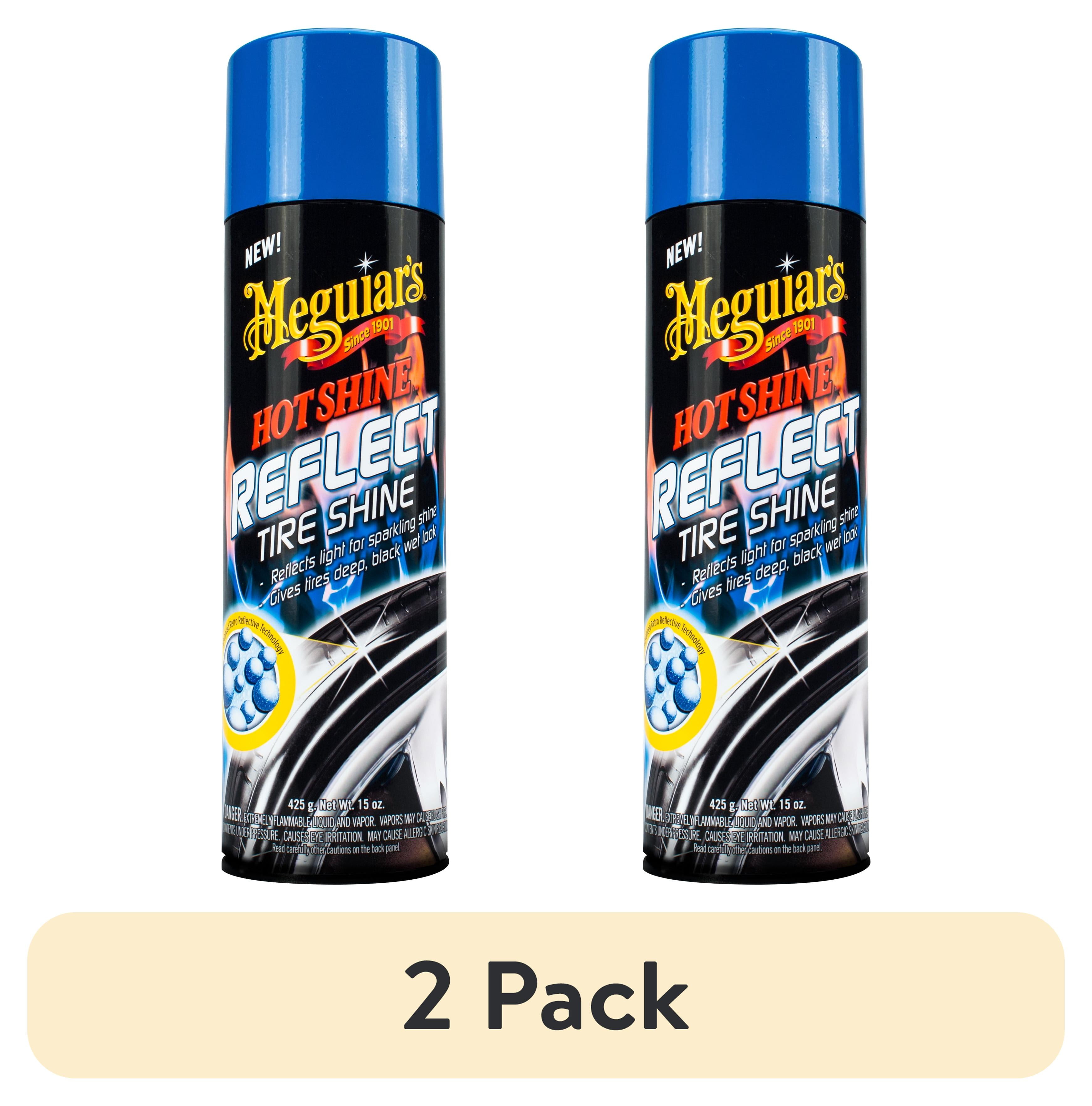 (2 pack) Meguiar's Hot Shine Reflect Tire Shine, G18715, 15 Oz, Aerosol ...
