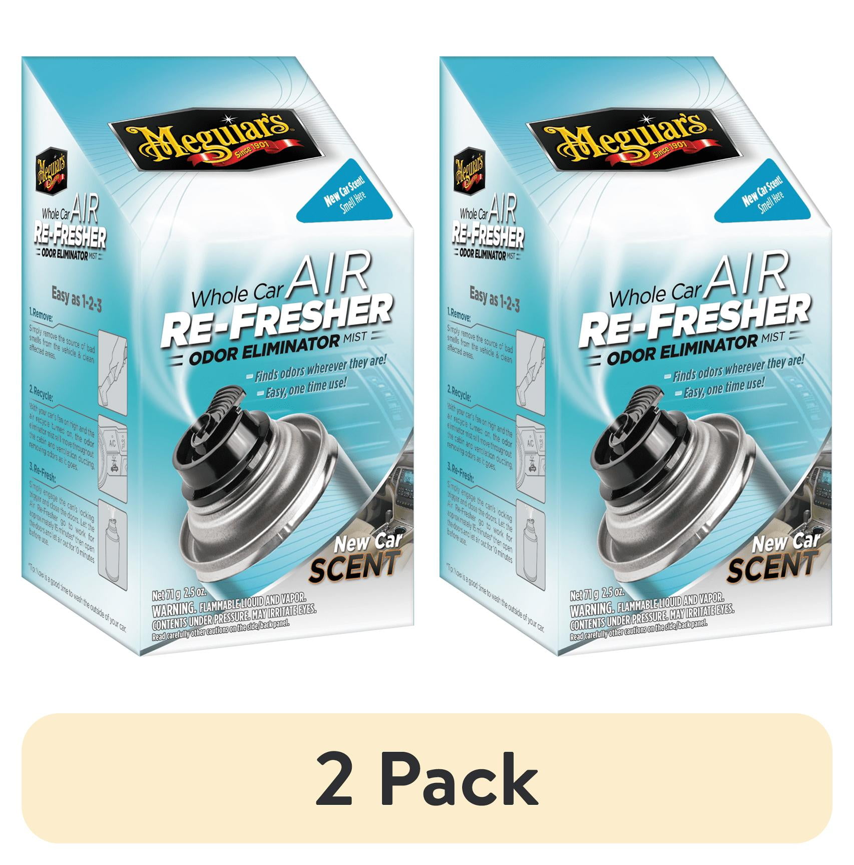 (2 pack) Meguiar's Whole Car Air Re-Fresher Odor Eliminator Mist, New ...