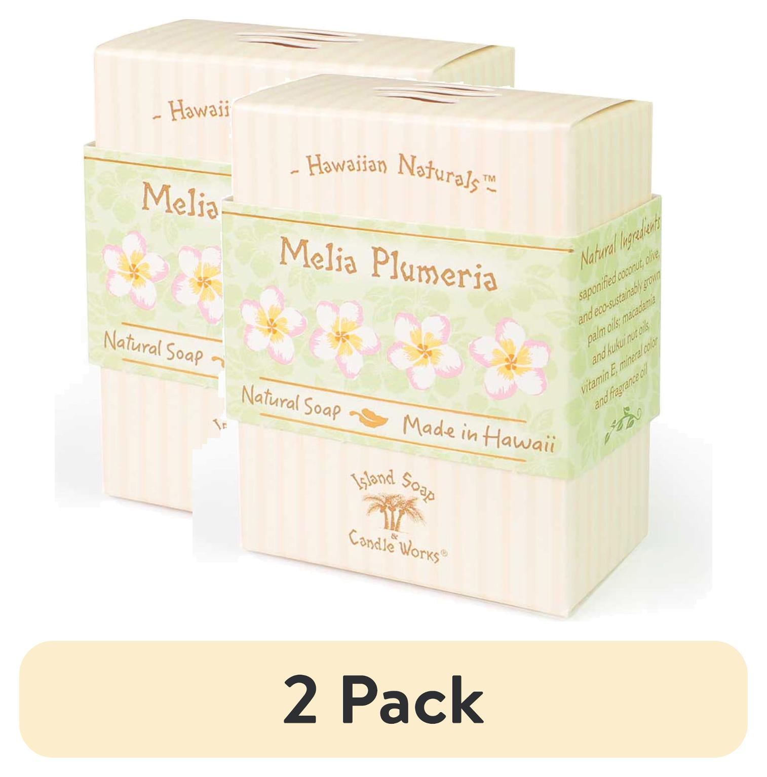 (2 pack) Melia Plumeria Hawaiian Naturals Soap - Walmart.com