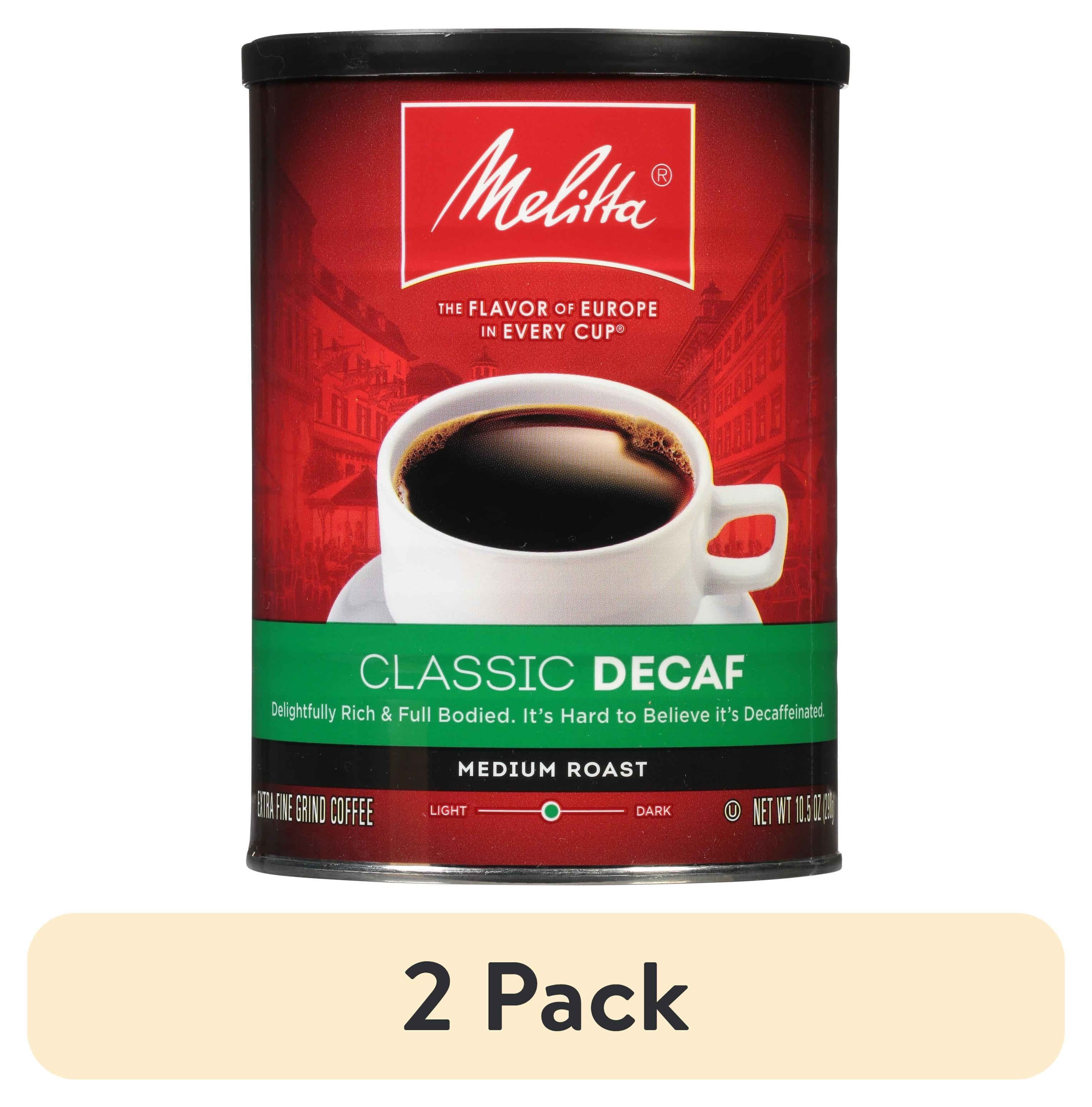 (2 pack) Melitta Classic Decaf (Single Pack) 10.5 Ounce Classic Decaf ...