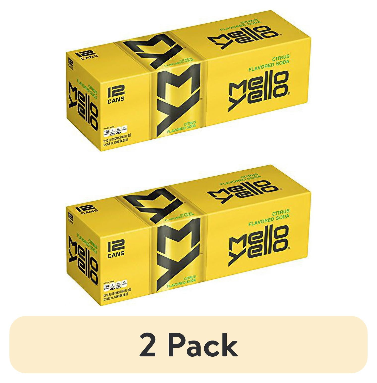 (2 pack) Mello Yello Carbonated Soft Drink, 12 Count (Pack of 12 ...
