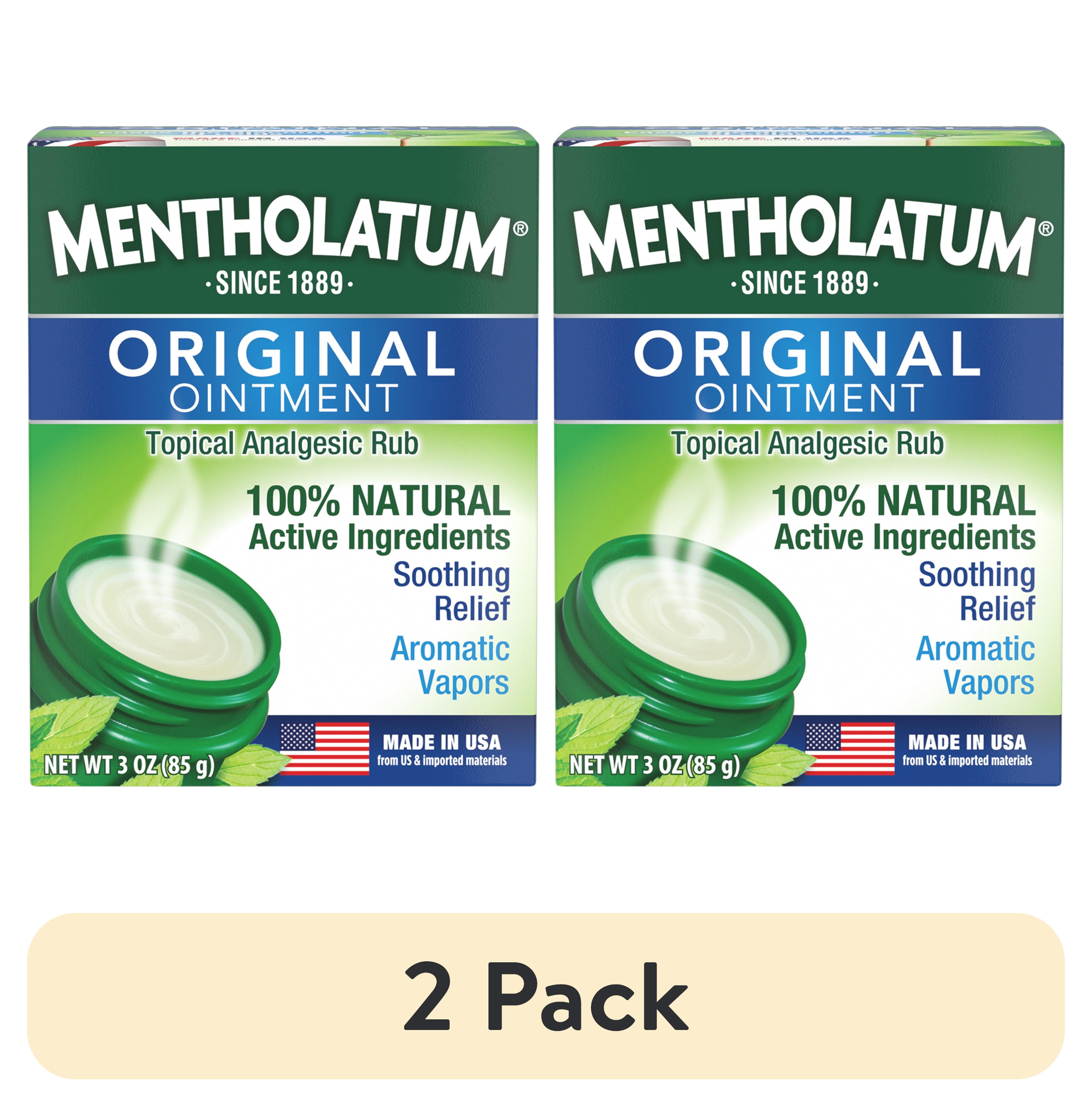 (2 pack) Mentholatum Original Chest Rub Ointment, Jar, 3oz. - Walmart.com