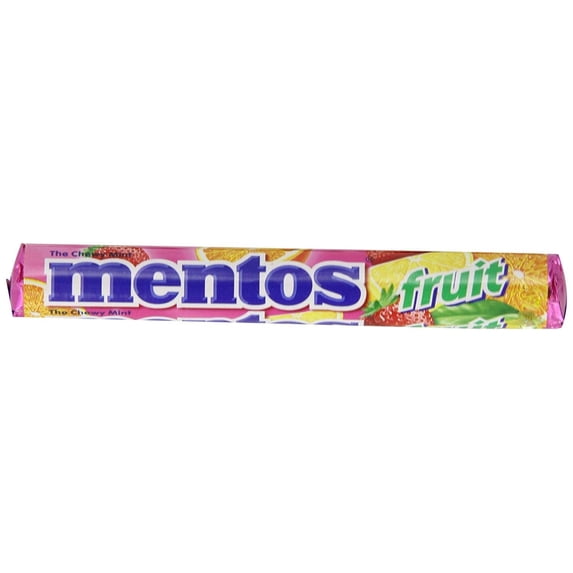 (2 pack) Mentos Chewy Breath Mints Candy Roll, Assorted Fruit Flavor ...