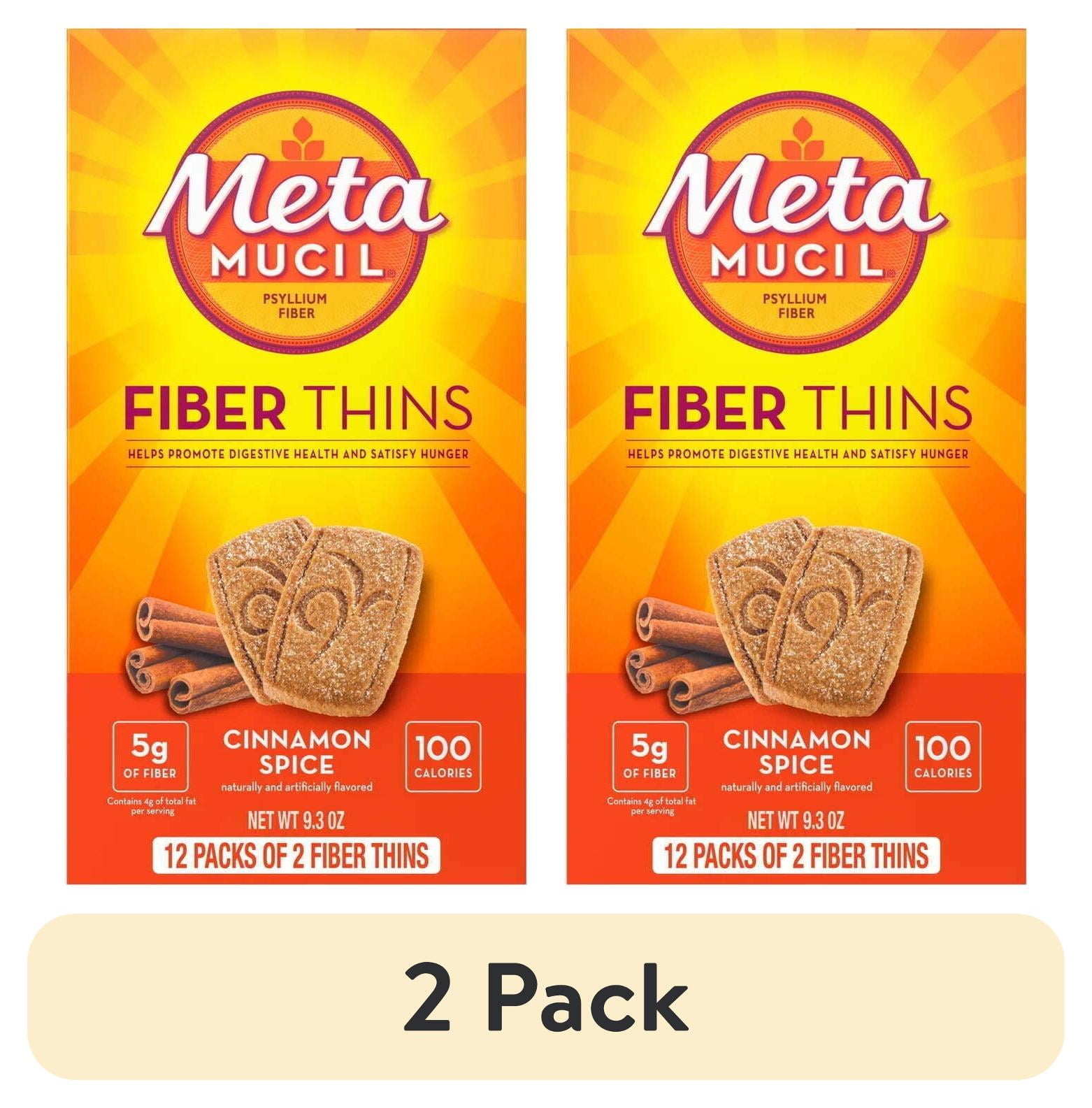 (2 pack) Metamucil Fiber Supplement Chewable Thins, Fiber Powder Food ...