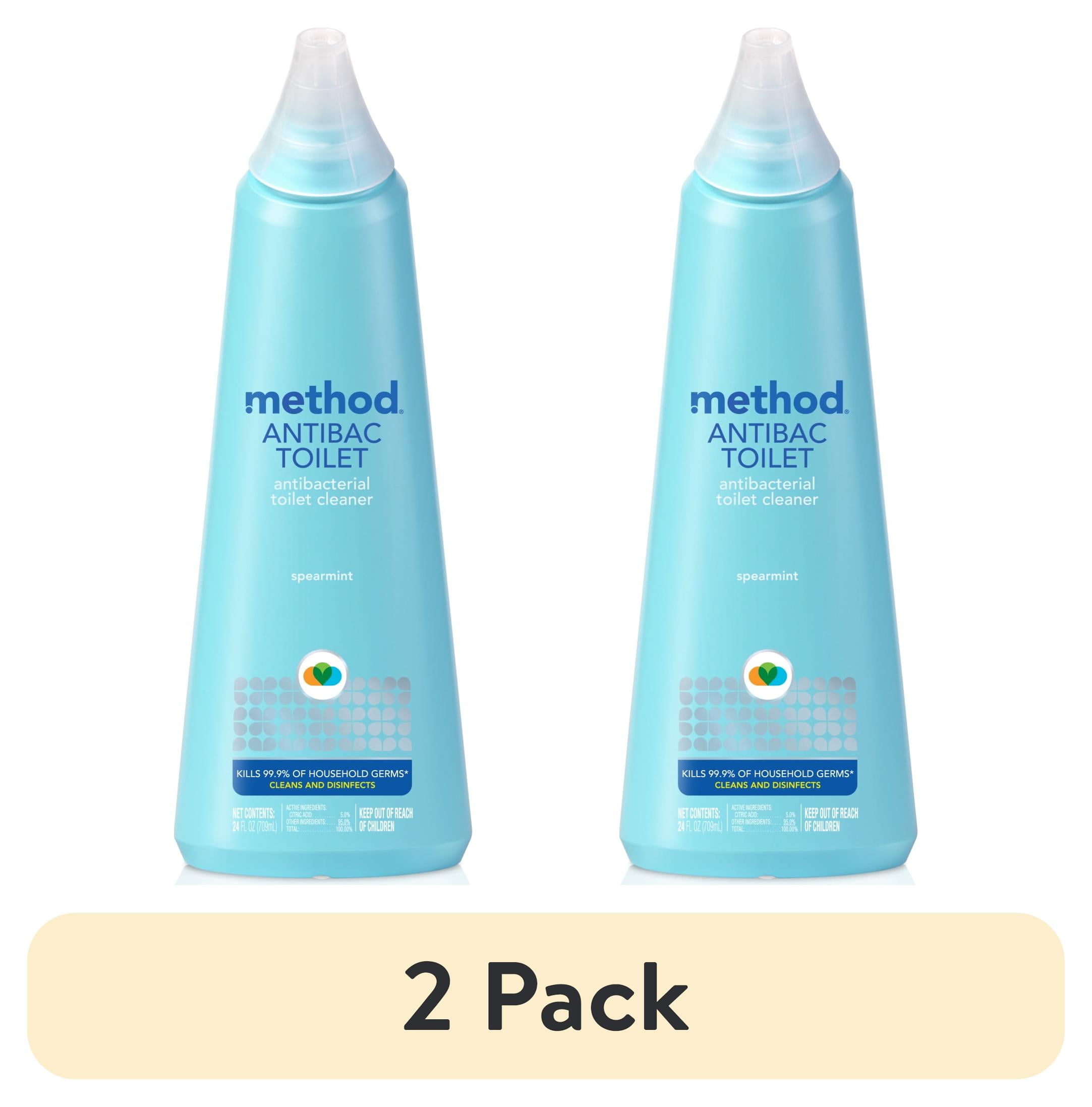 (2 pack) Method Antibacterial Toilet Bowl Cleaner, Spearmint, 24 fl oz ...