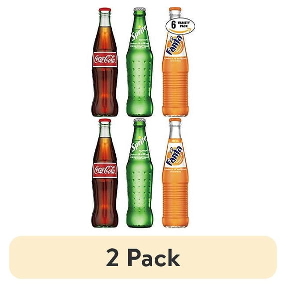(2 pack) Mexican Coke Fiesta Pack, 12 fl oz Glass Bottles (Pack of 6 ...