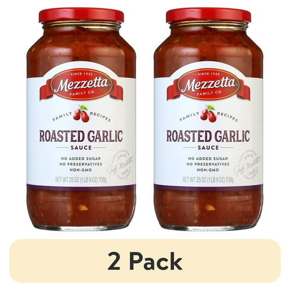 (2 pack) Mezzetta Family Recipes Roasted Garlic Sauce 25 oz Jar ...