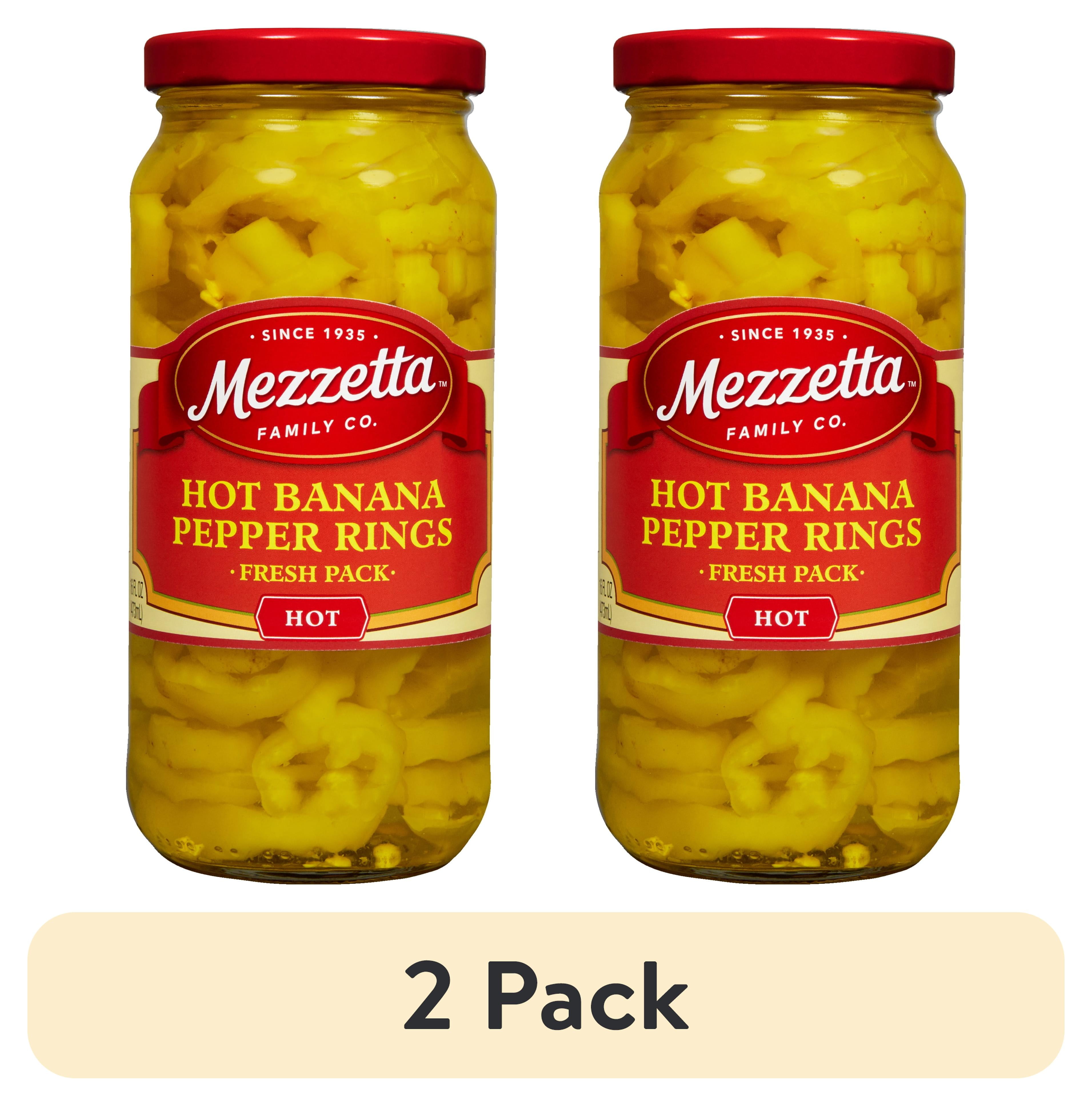 (2 pack) Mezzetta Hot Banana Pepper Rings, 16 fl oz Jar - Walmart.com