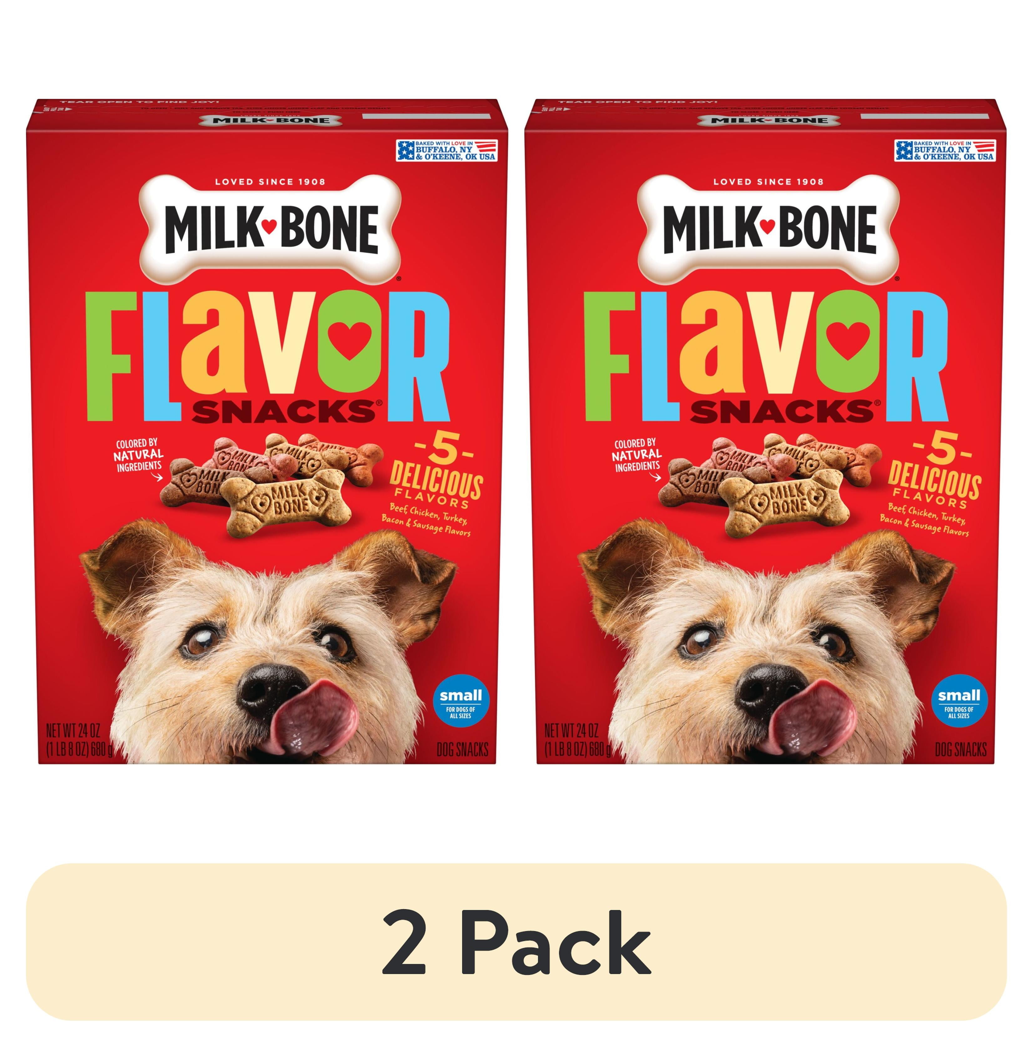 (2 pack) Milk Bone Flavor Snacks Small Dog Biscuits, Flavored Crunchy ...