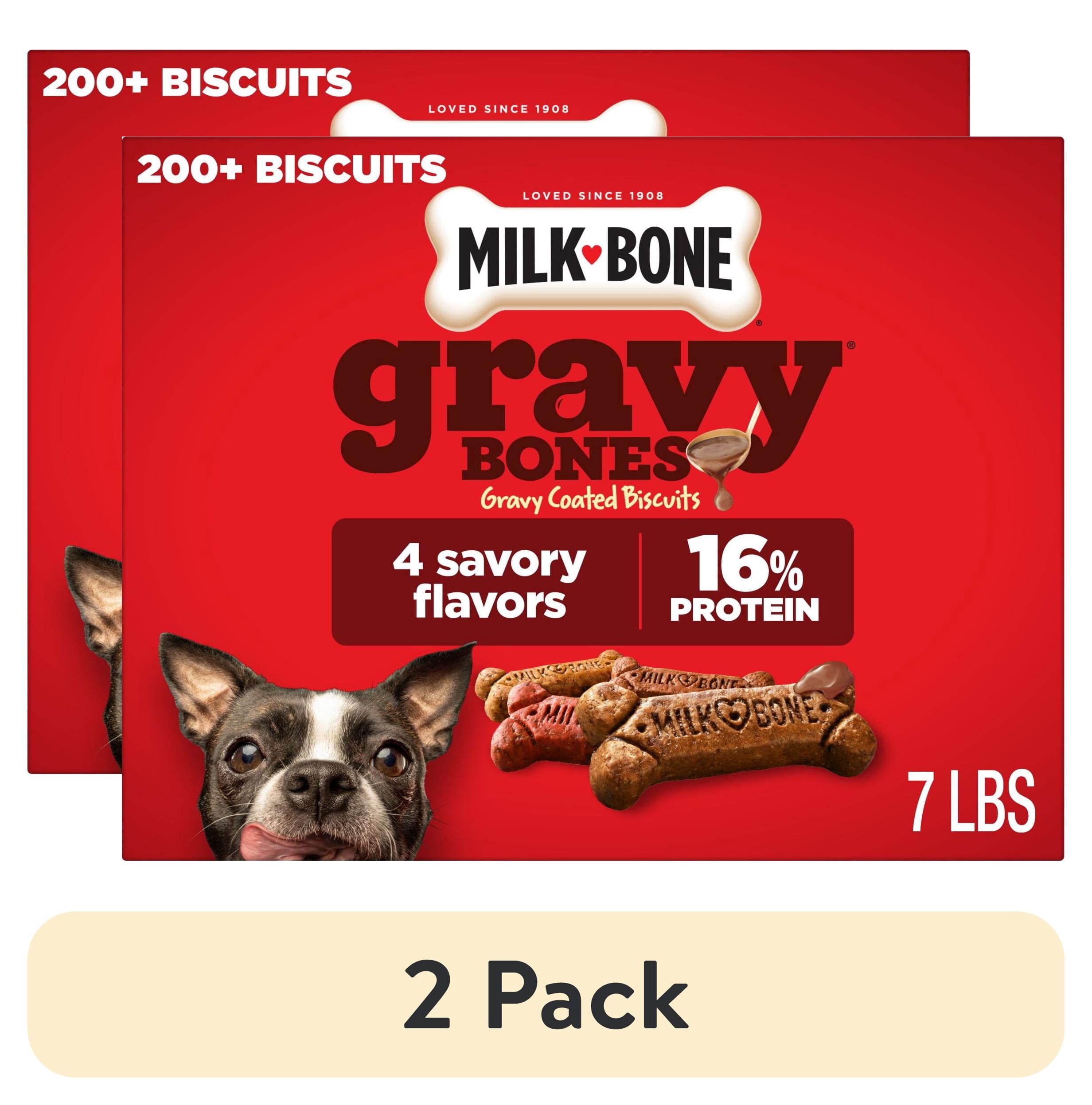 (2 pack) Milk Bone GravyBones Dog Biscuits, Small Dog Treats, 7 lb ...