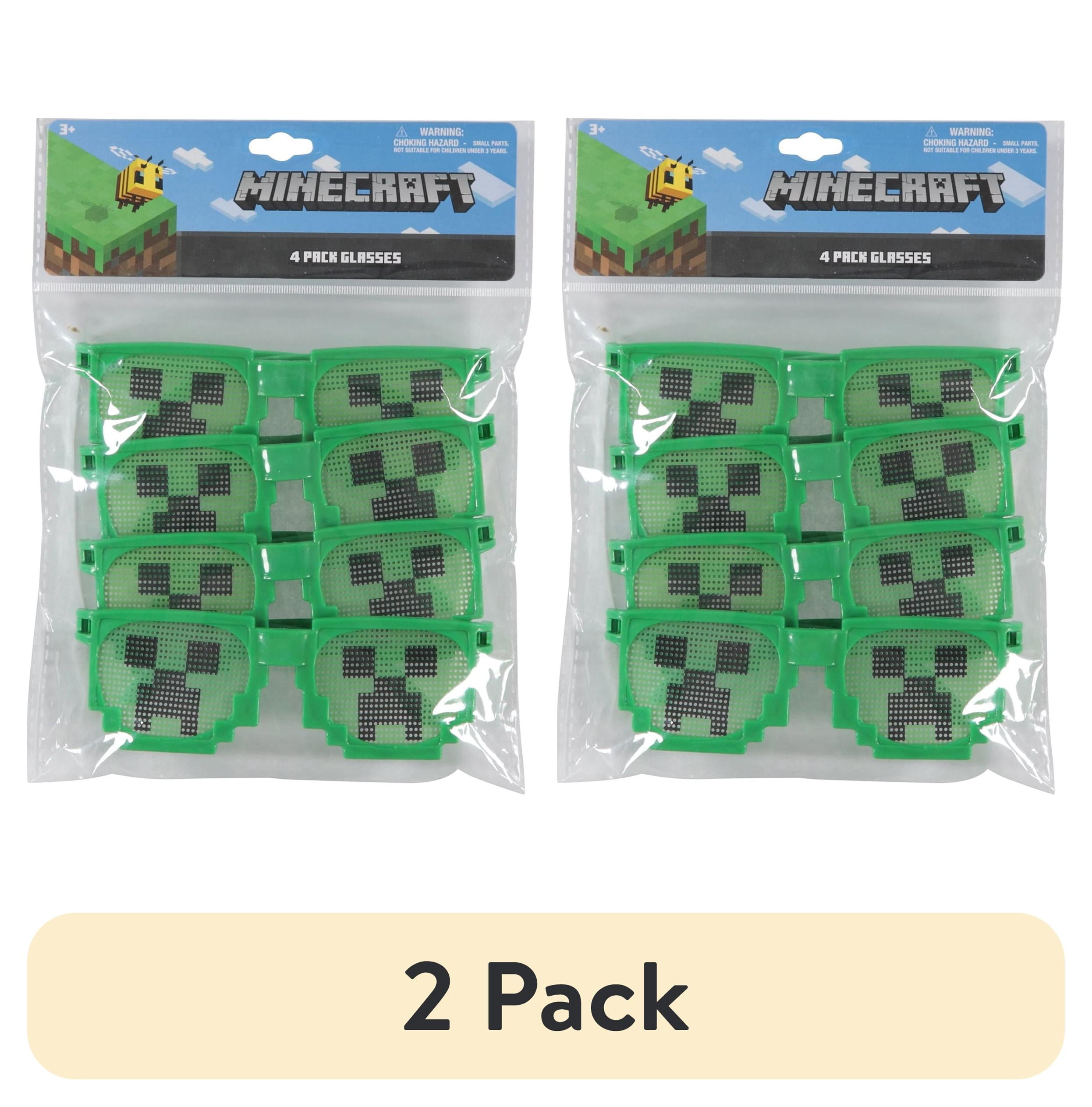 (2 pack) Minecraft Glasses Set, Party Favor 4 Pack - Walmart.com