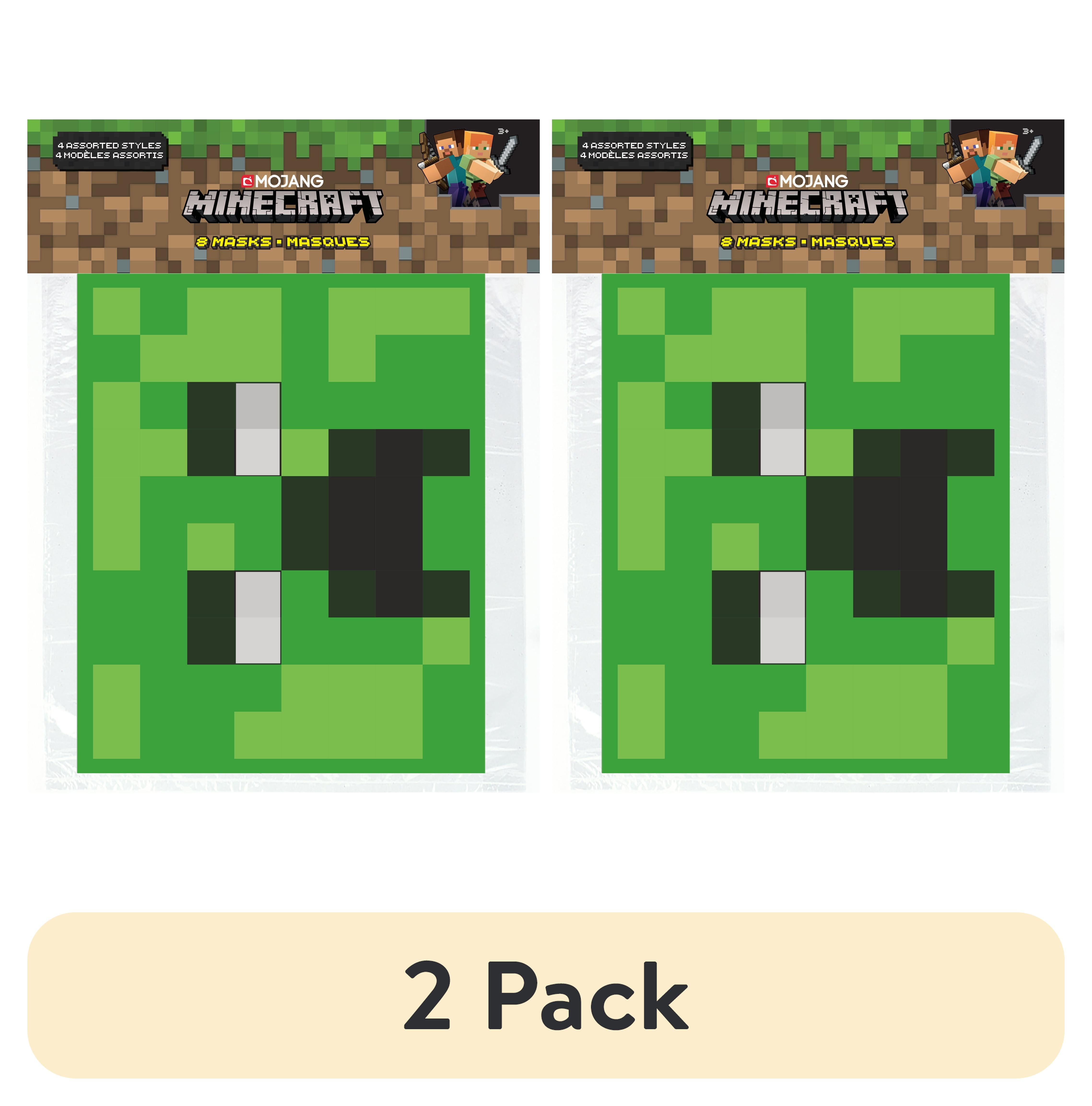 (2 pack) Minecraft Paper Party Masks, 8ct - Walmart.com