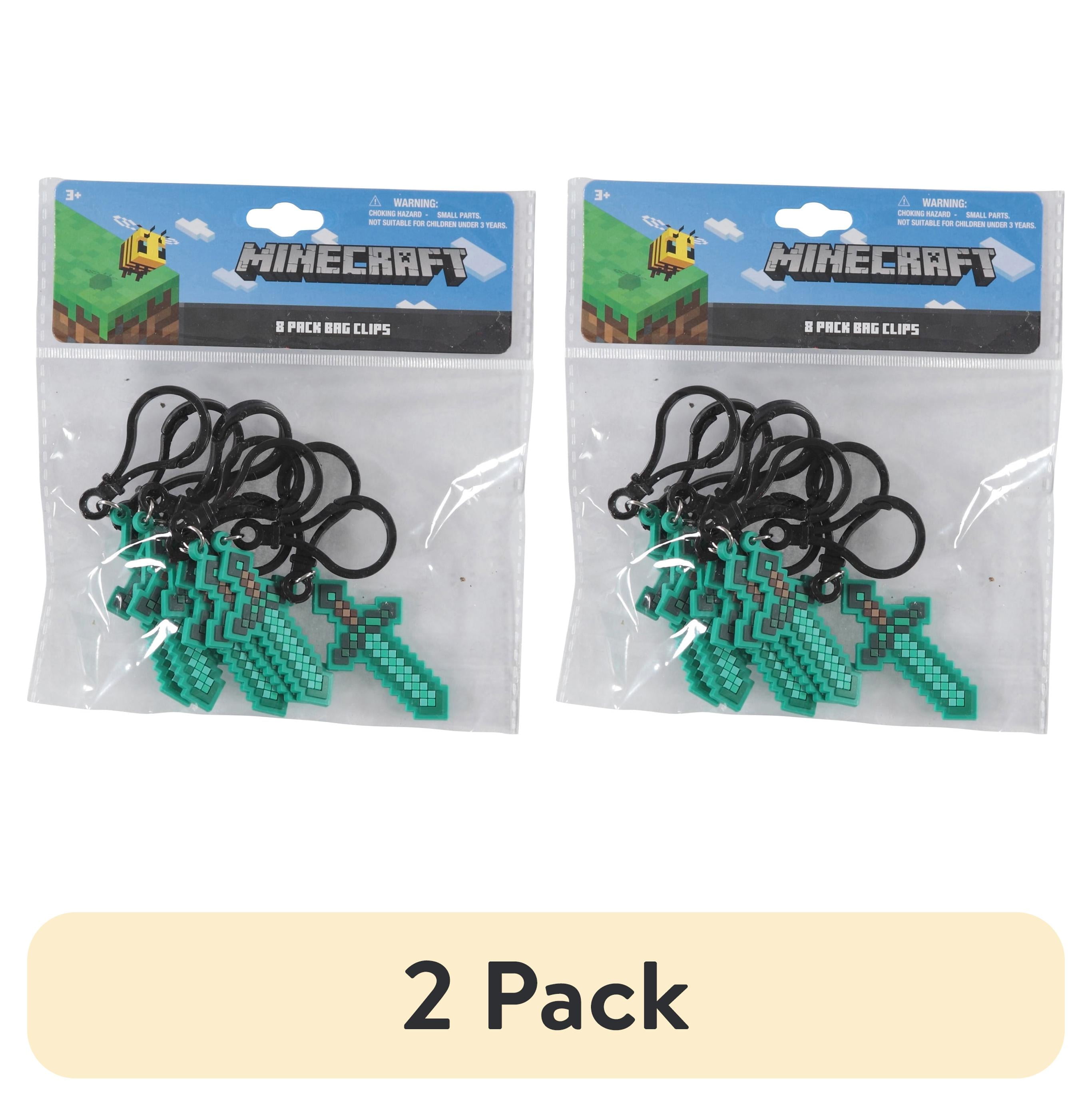 Minecraft Rubber Keychains 8 Pack - Party Favors, Bag Clips, Birthday ...