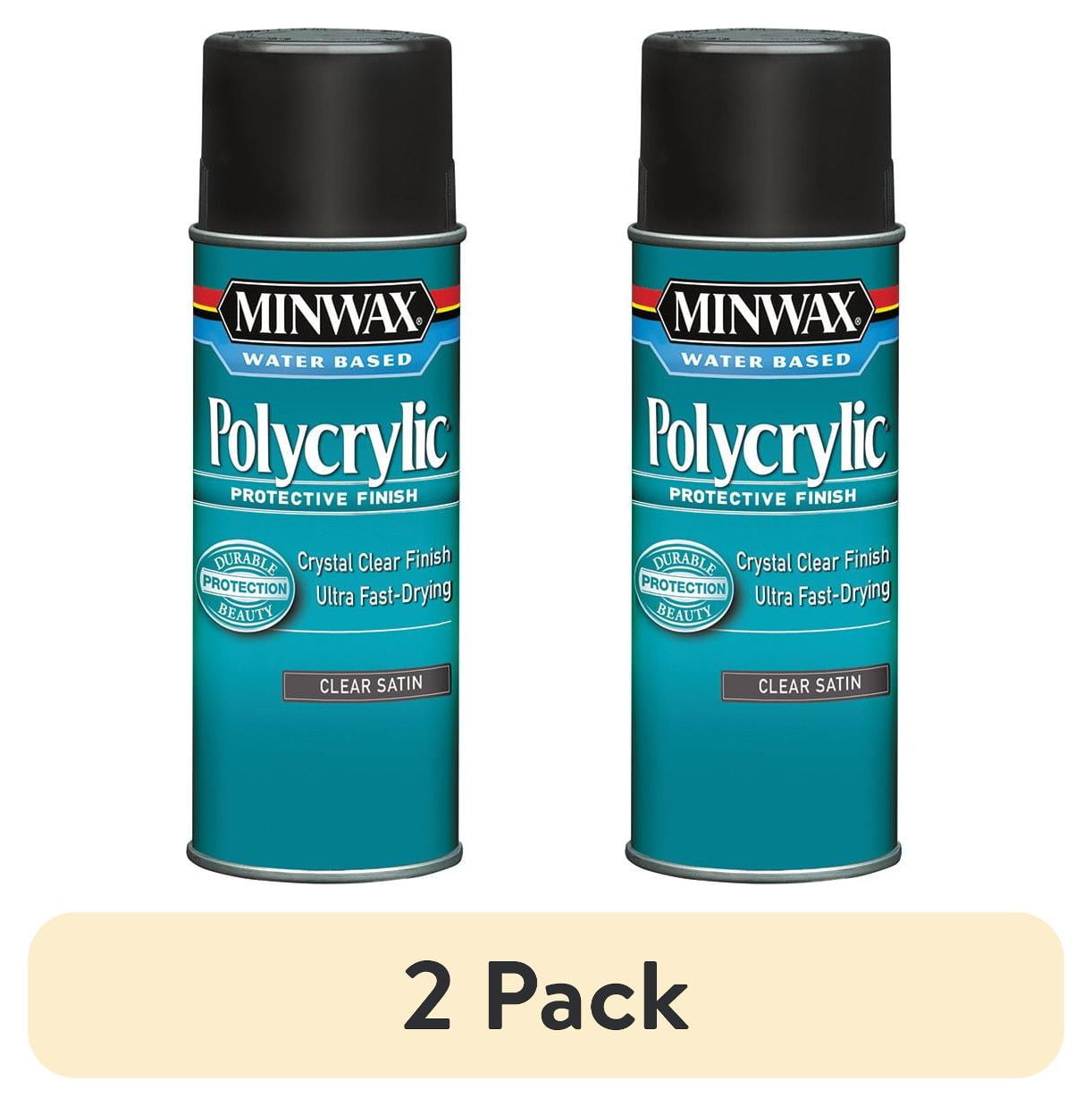(2 pack) Minwax 33333000 Polycrylic Protective Finish, Clear Satin ...