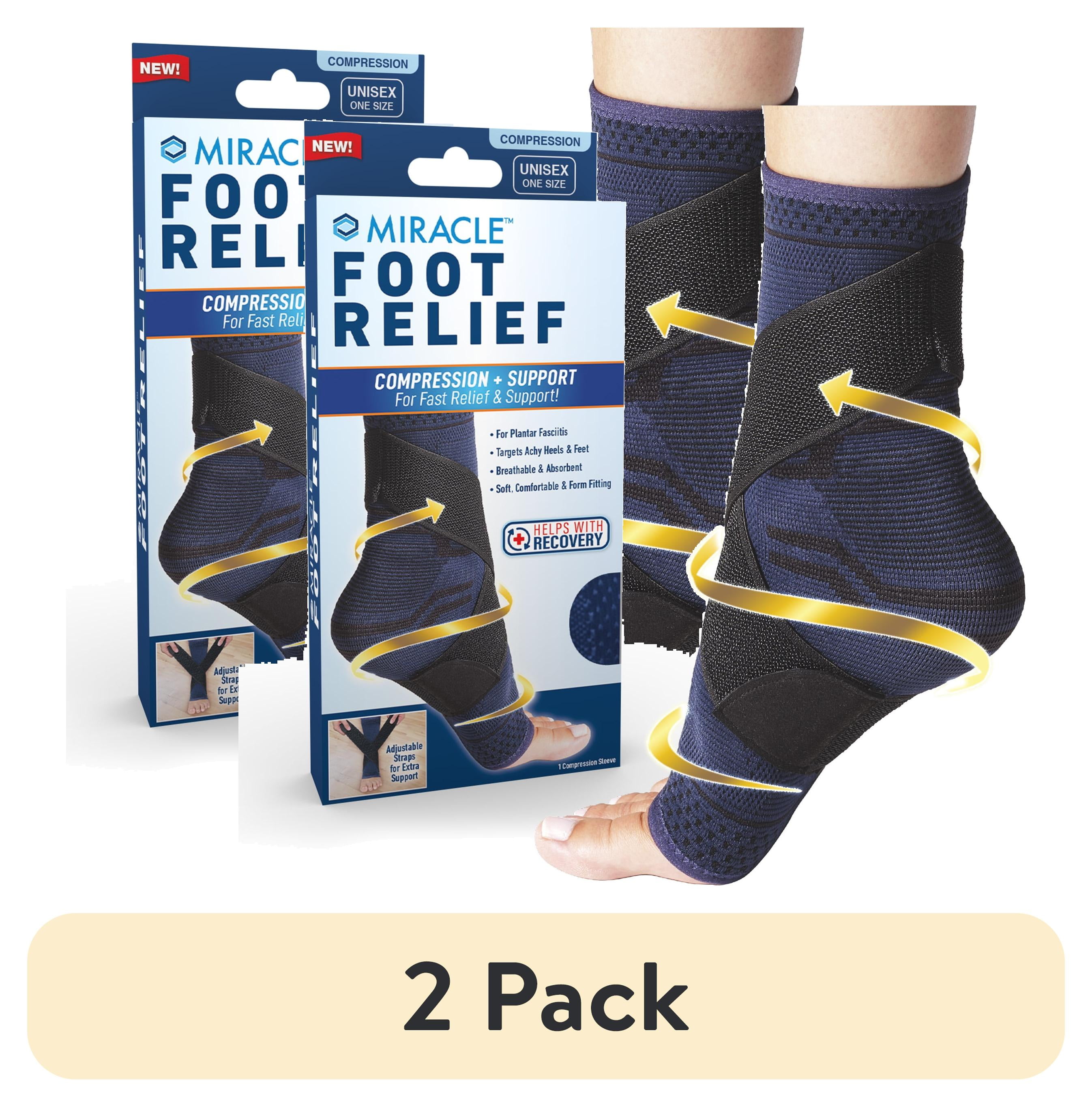 (2 pack) Miracle Foot Relief Ankle Support for Foot Discomfort ...