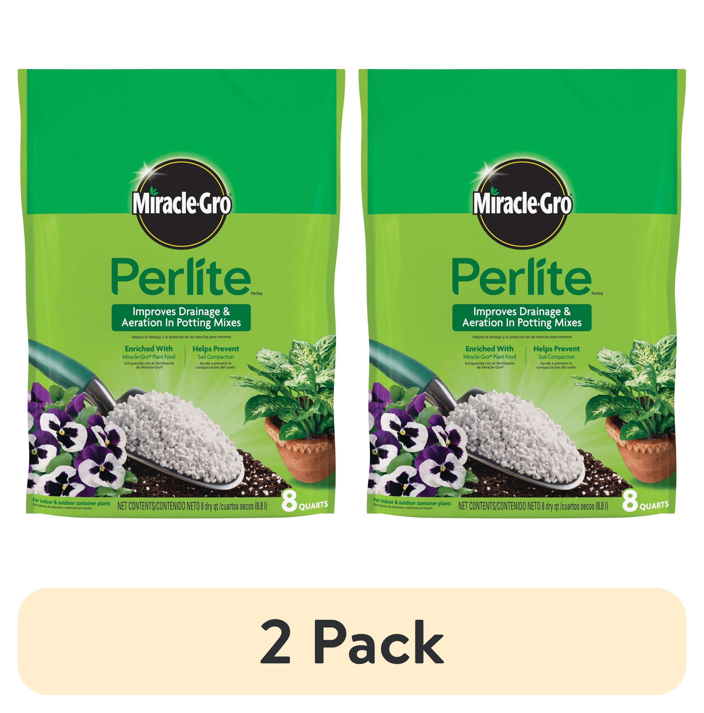 (2 pack) Miracle-Gro Perlite, 8 qt., Improves Drainage and Aeration in ...