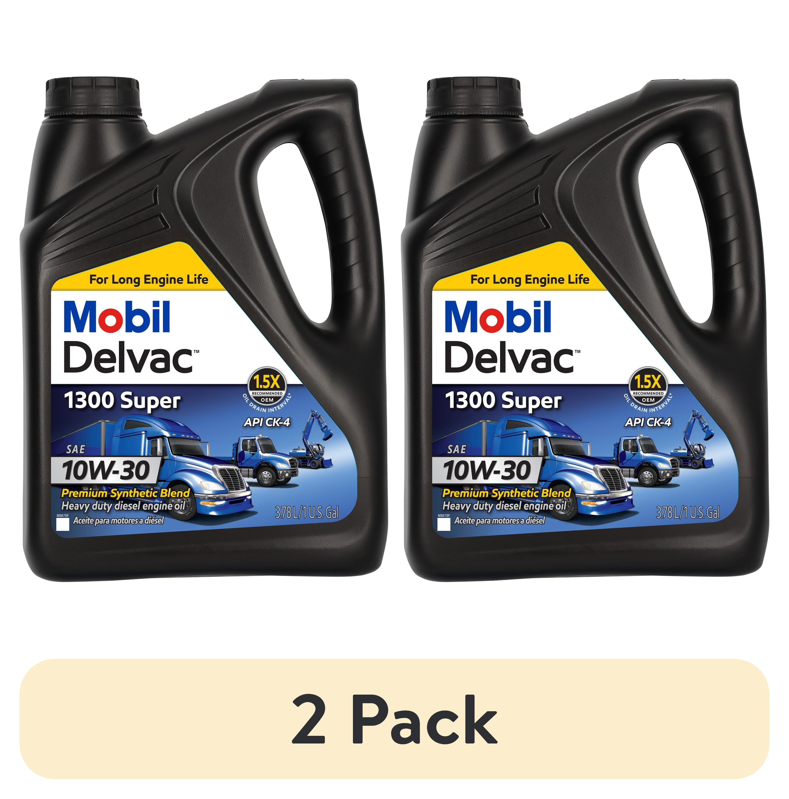 (2 pack) Mobil Delvac 1300 Super Heavy Duty Premium Synthetic Blend ...