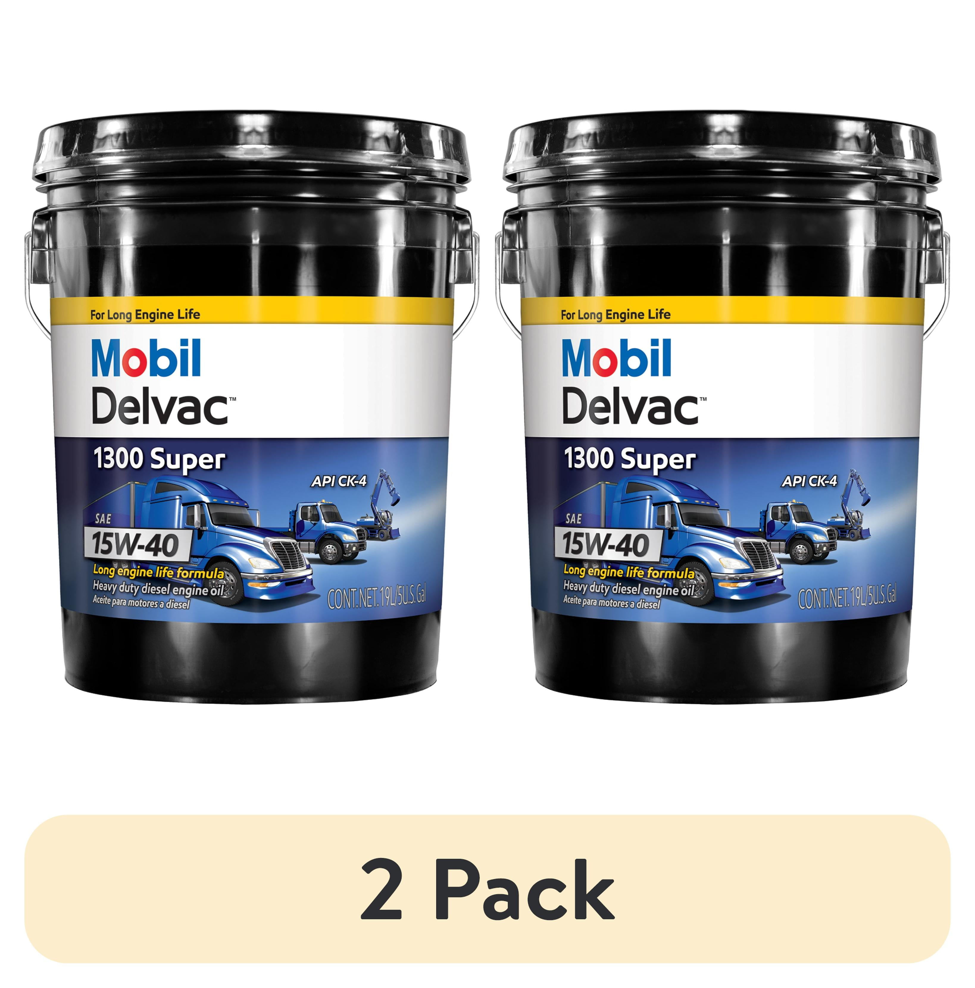 (2 pack) Mobil Delvac 1300 Super Heavy Duty Synthetic Blend Diesel ...