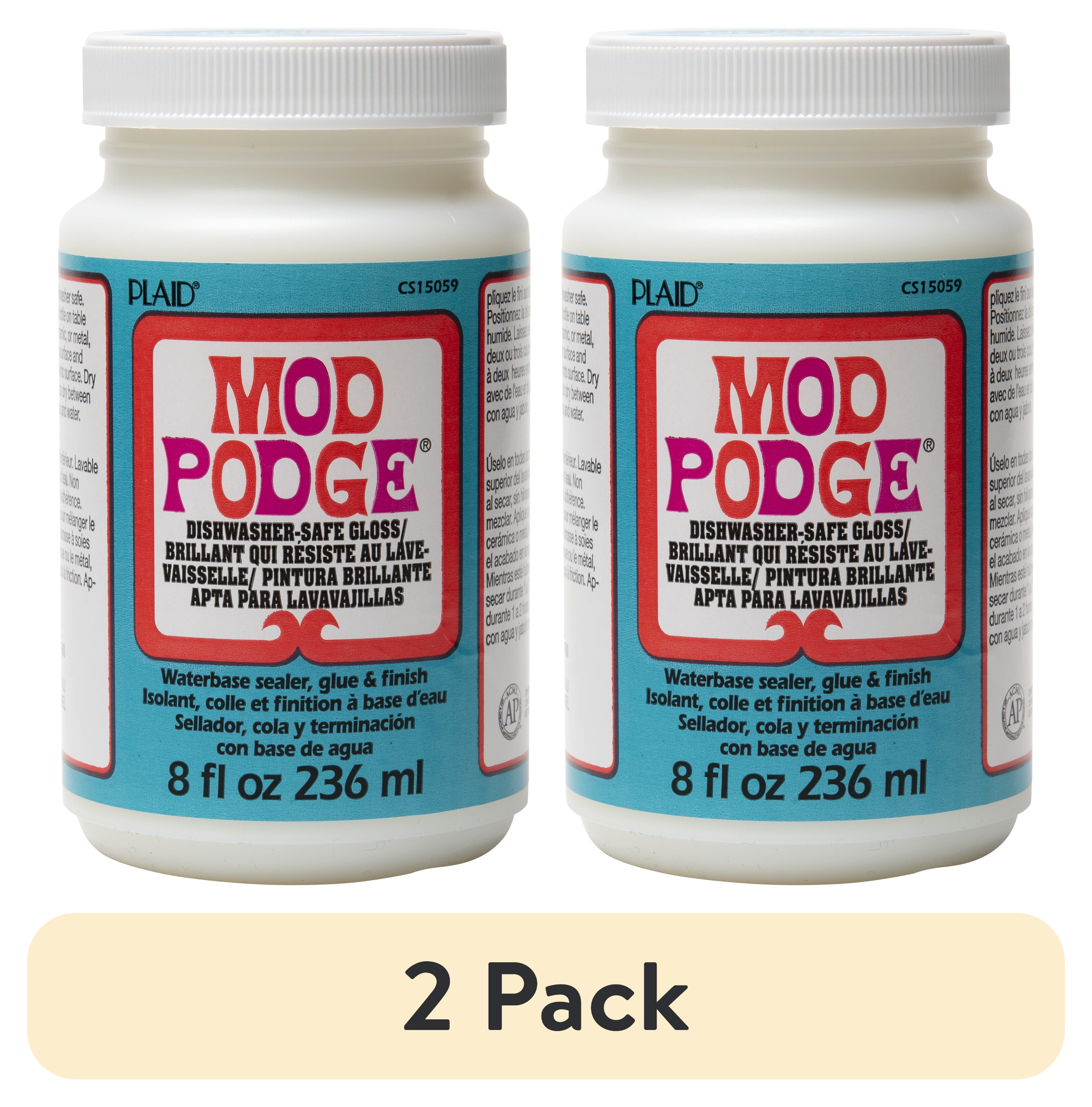 (2 pack) Mod Podge Dishwasher Safe Sealer, Glue, and Finish, Gloss Finish, Clear, 8 fl oz ...