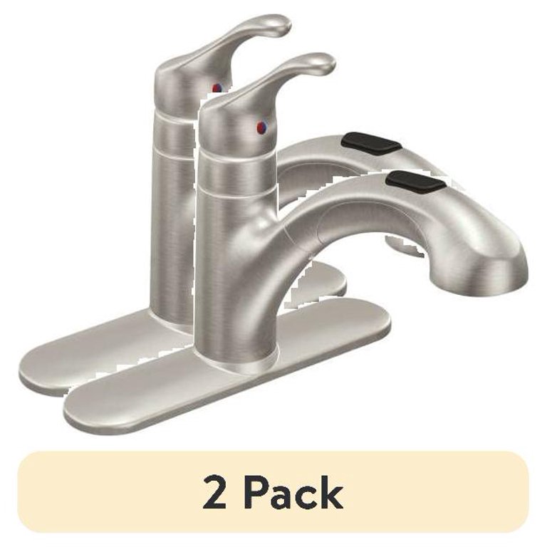 Moen Renzo One Handle Stainless Steel Pull Out Kitchen