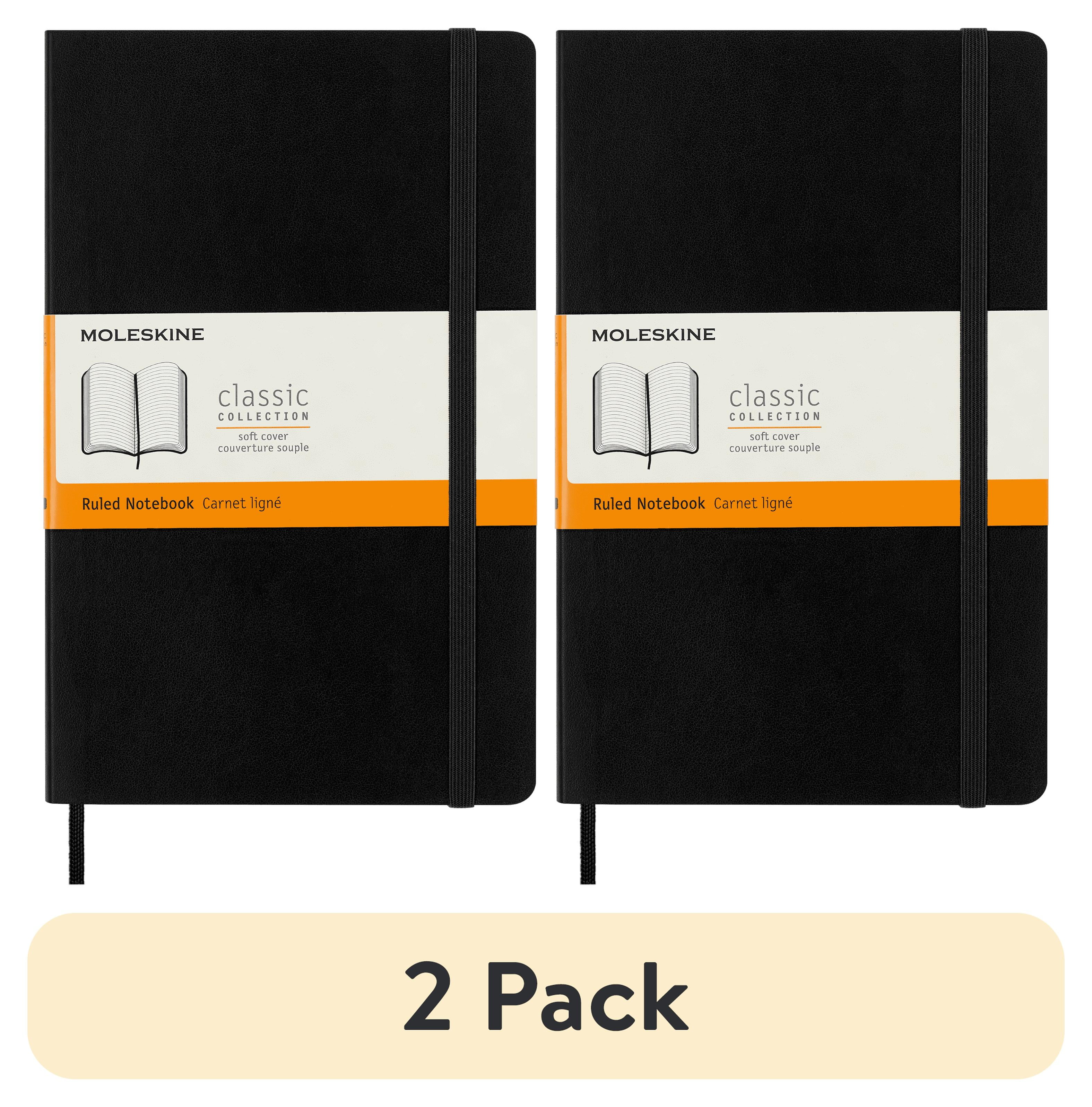 (2 pack) Moleskine Classic Notebook, Soft Cover, Large (5" x 8.25 ...