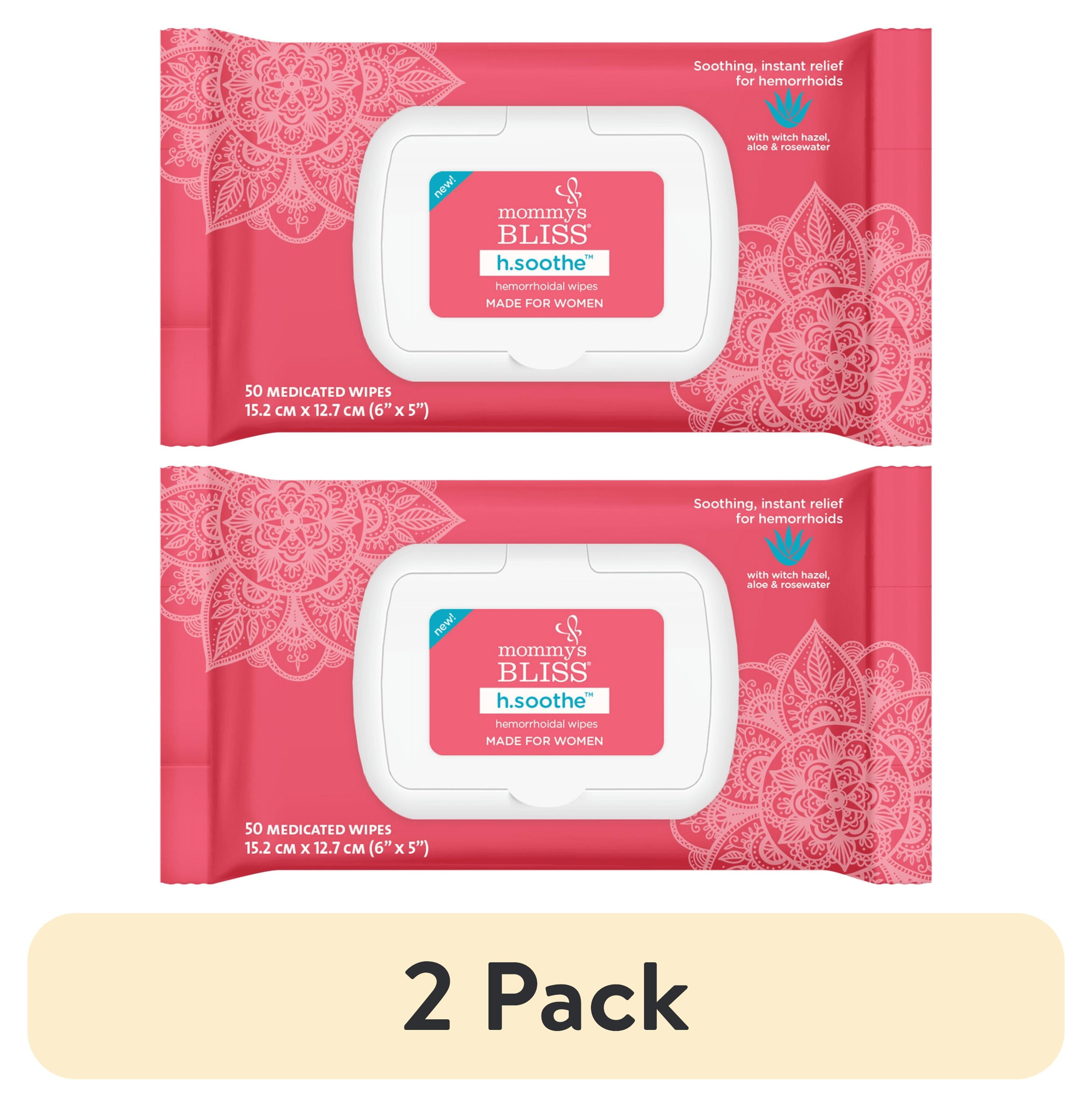 (2 pack) Mommy's Bliss Soothing Hemorrhoidal Wipes, over the Counter ...
