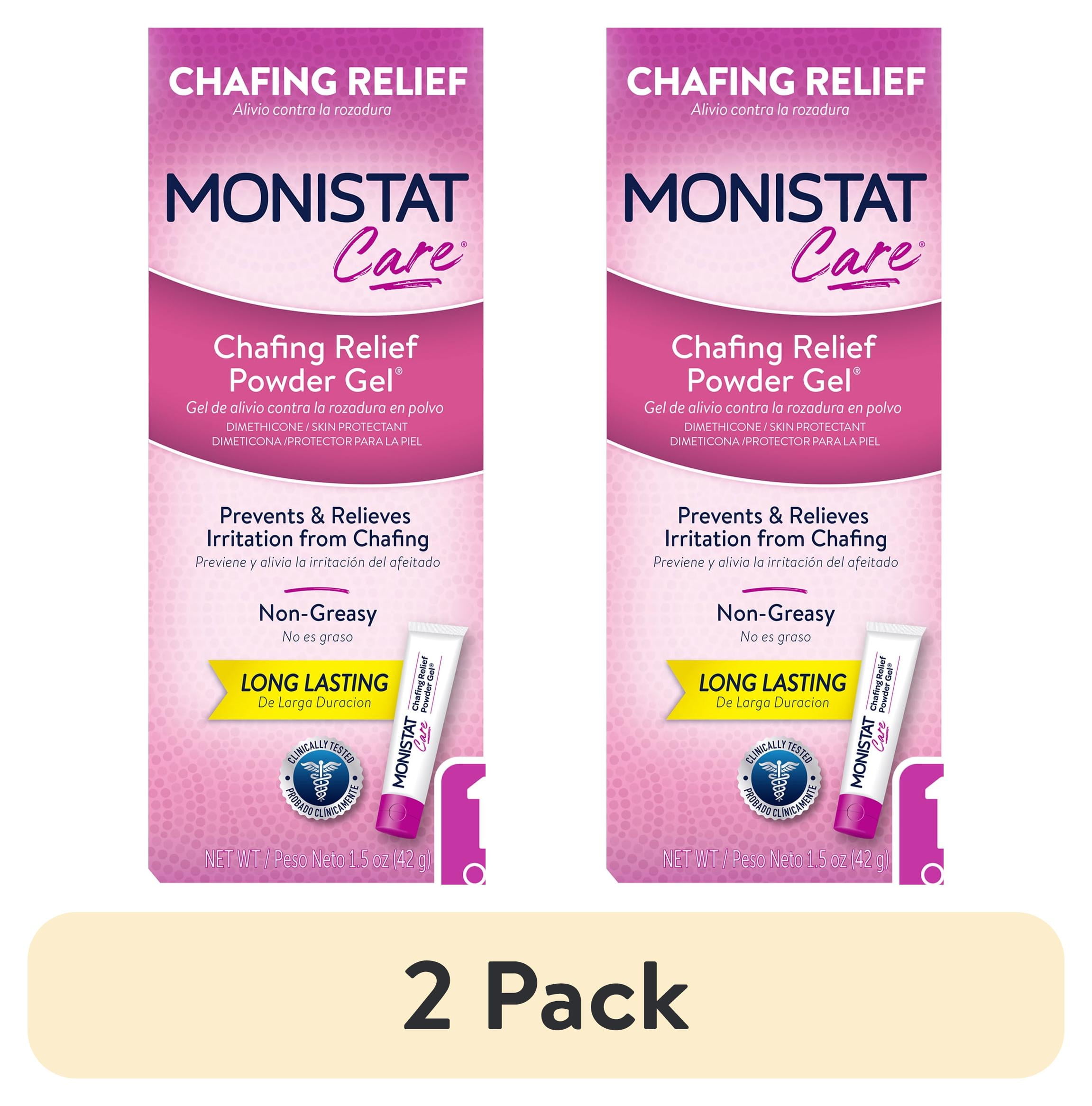 (2 pack) Monistat Chafing Relief Powder Gel, Female Anti-Chafe ...