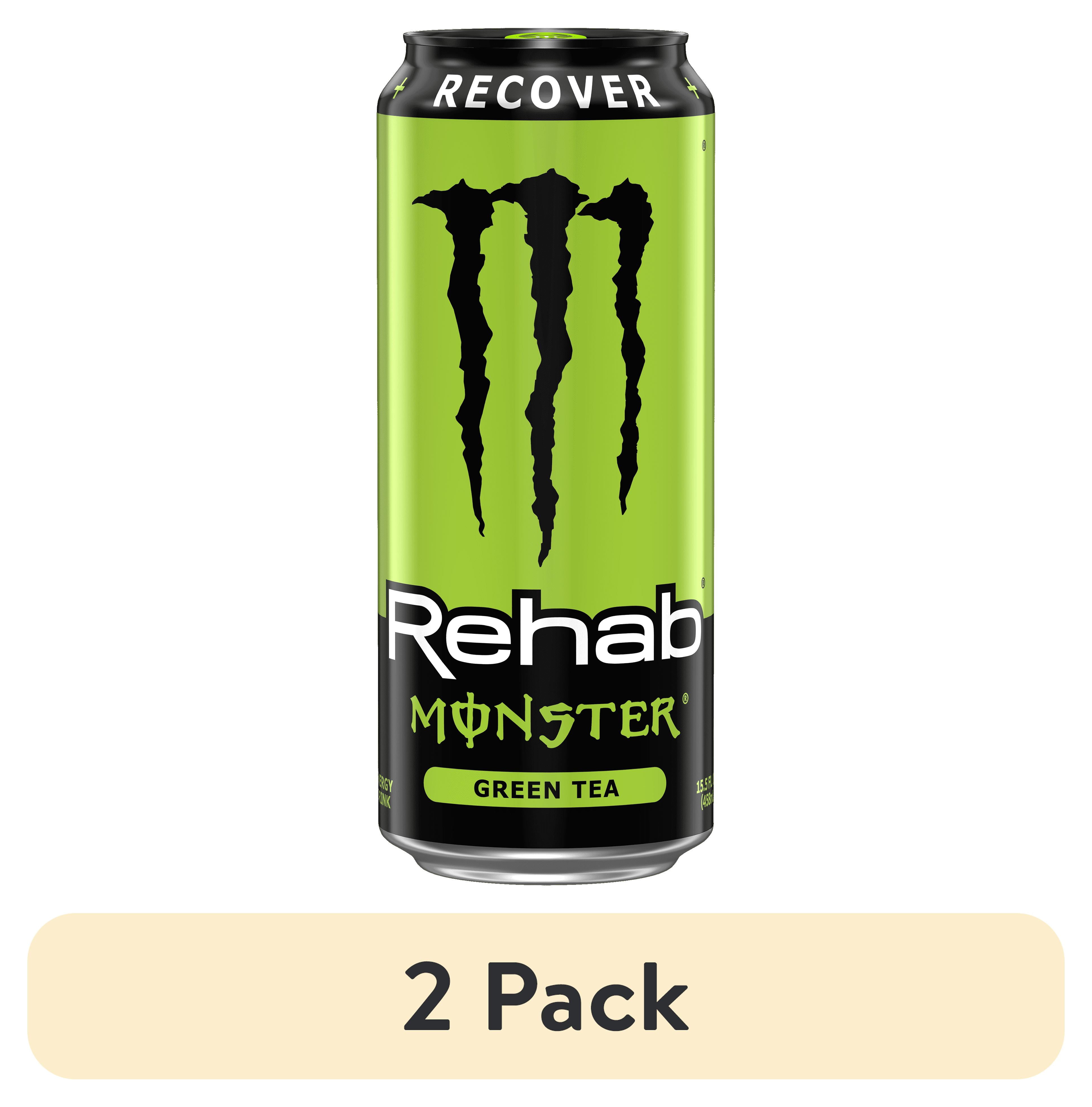 (2 pack) Monster Energy, Rehab Green Tea, 15.5 fl oz, 1 count - Walmart.com