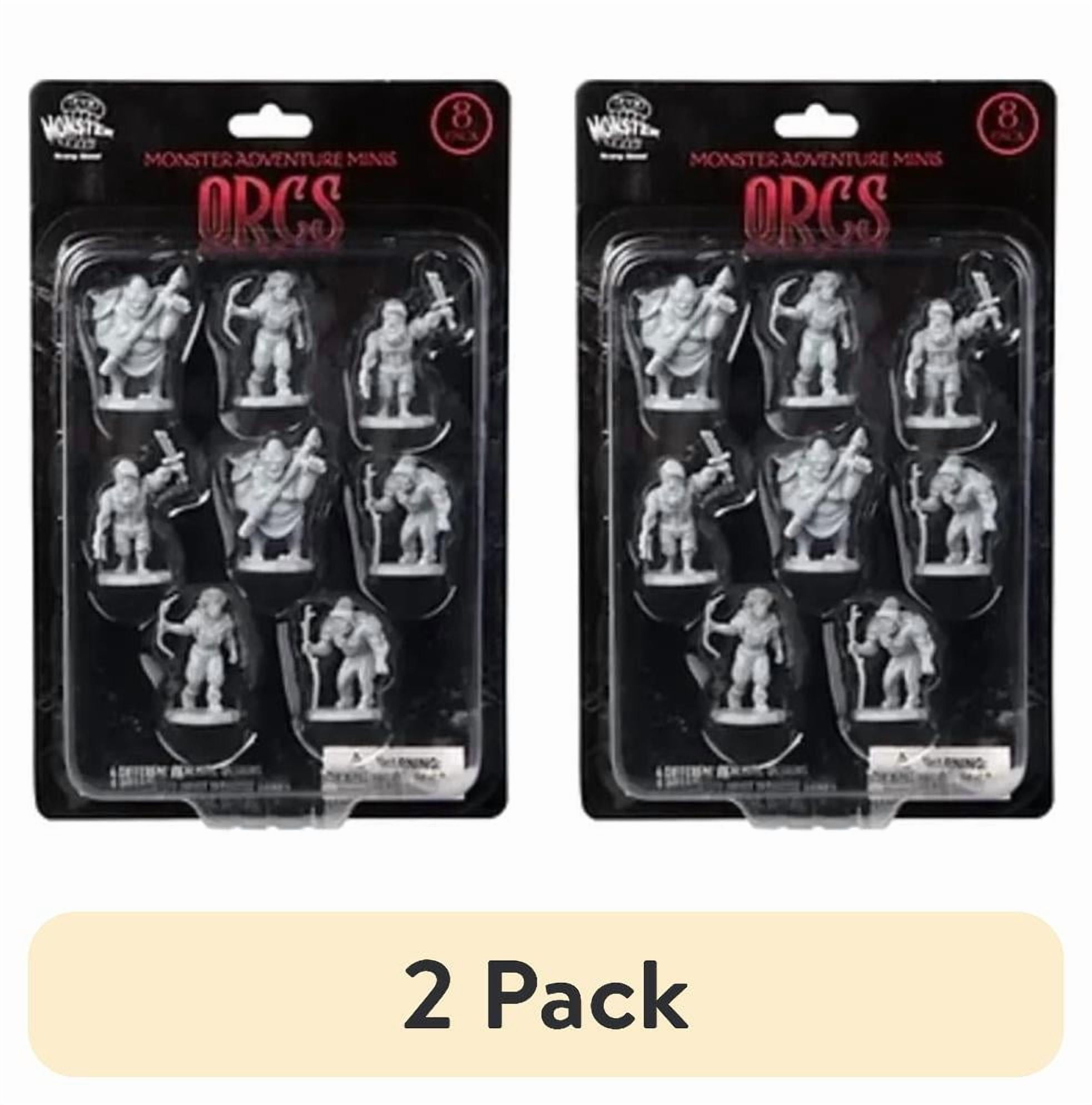 (2 pack) Monster Protectors Fantasy Orc Mini Figures – 8 Unpainted ...