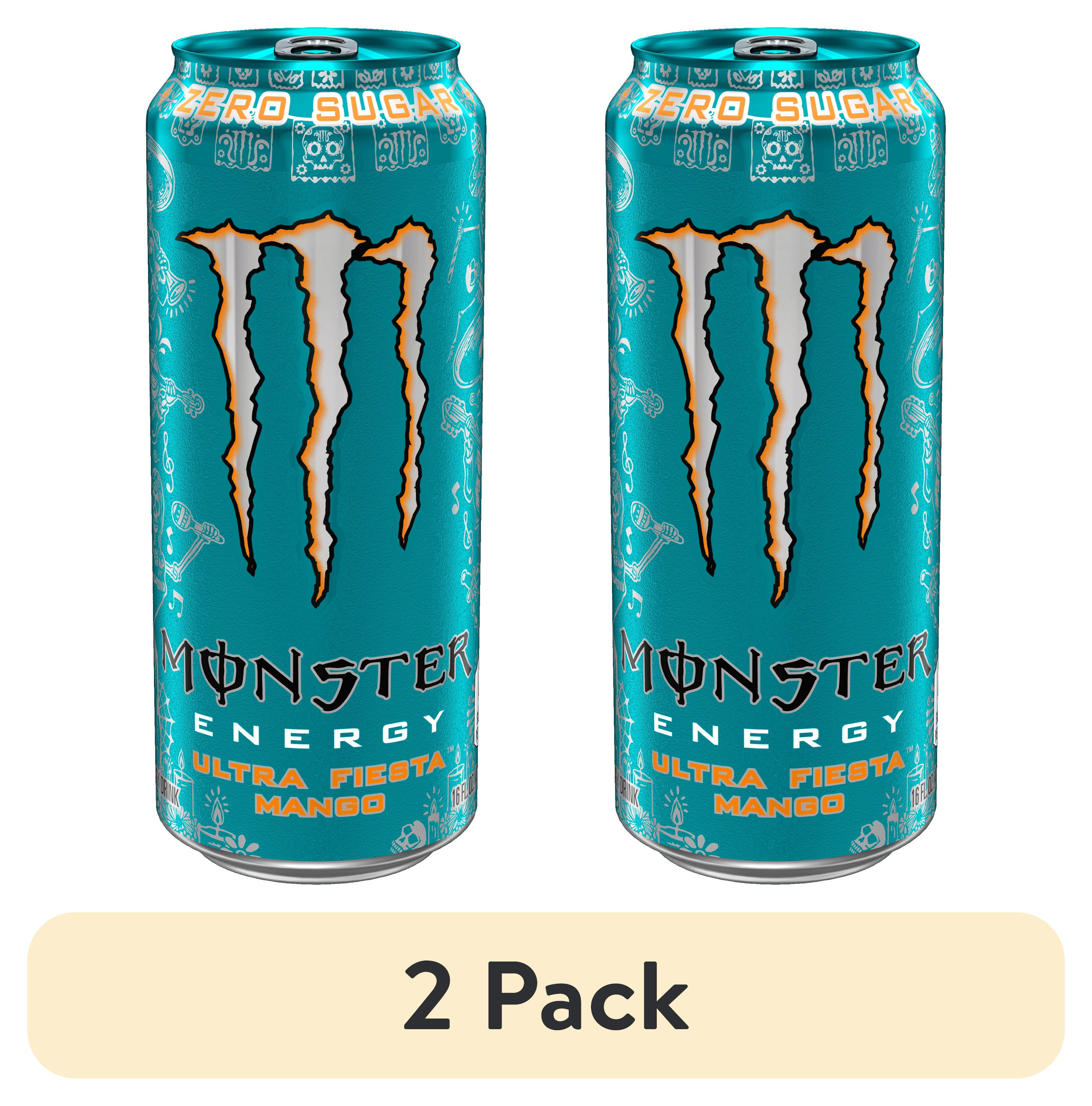 (2 pack) Monster Ultra Fiesta Mango, Sugar Free Energy Drink, 16 fl oz ...