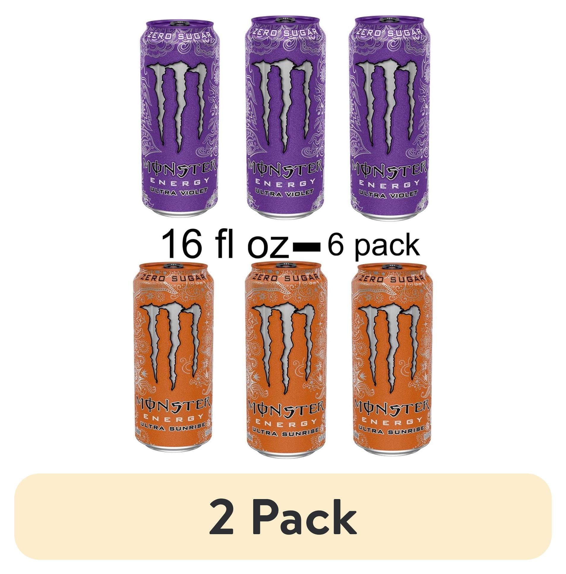 (2 pack) Monster Ultra Sunrise and Ultra Violet Variety Pack, 16 fl oz ...