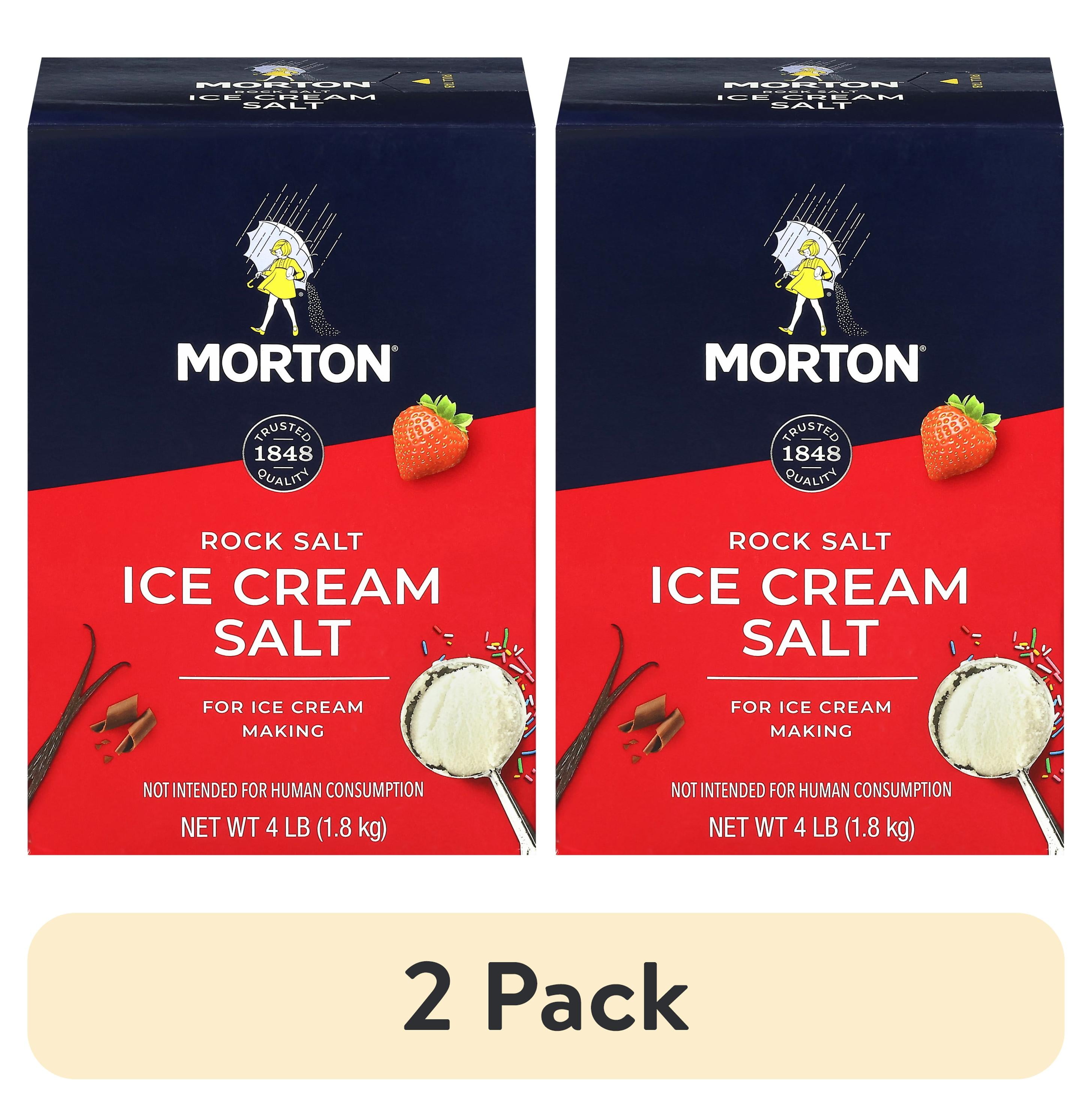 (2 pack) Morton Ice Cream Salt Rock Salt, 4 lb - Walmart.com