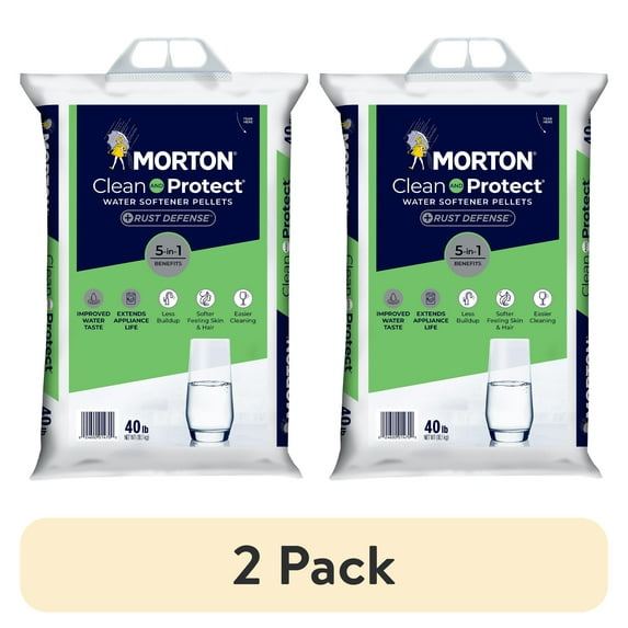 (2 pack) Morton® Clean and Protect Plus Rust Defense Water Softener ...